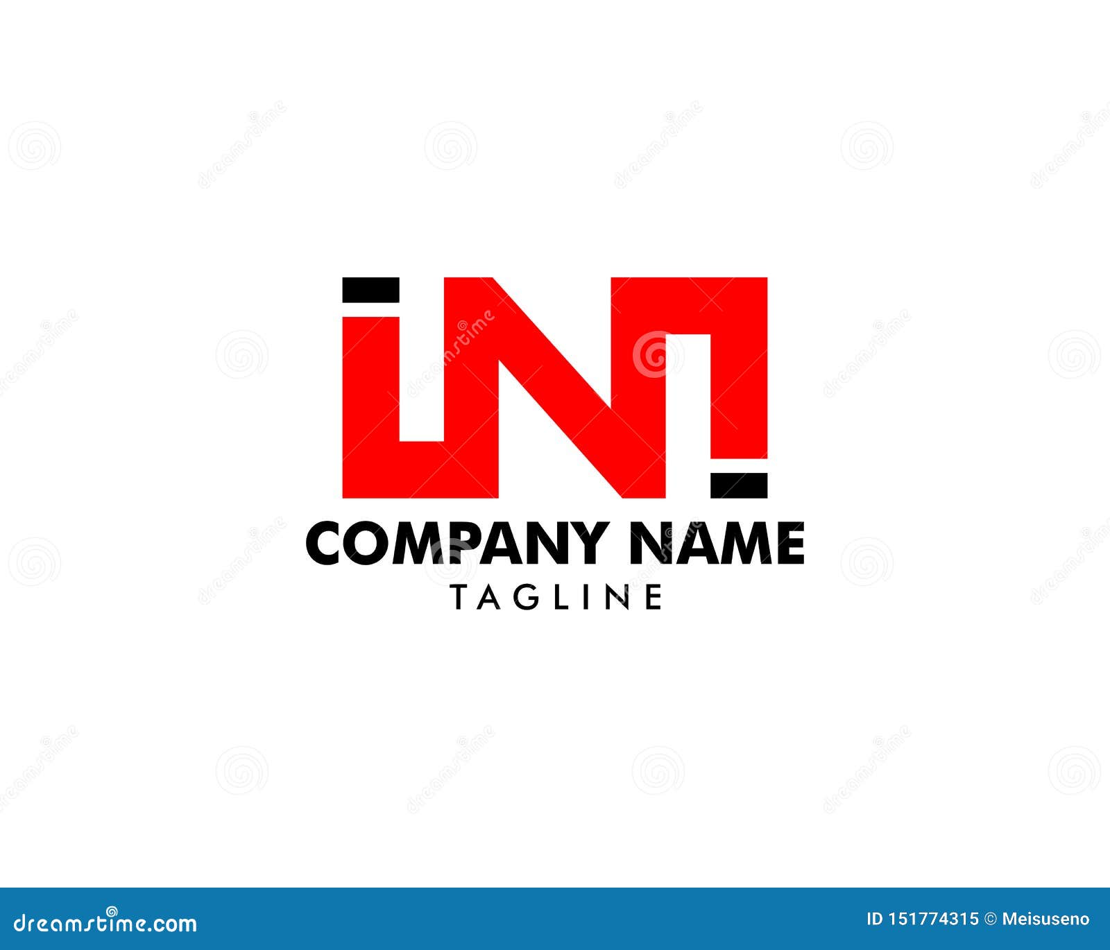 Initial Letter INI Logo Template Design Stock Vector - Illustration of ...