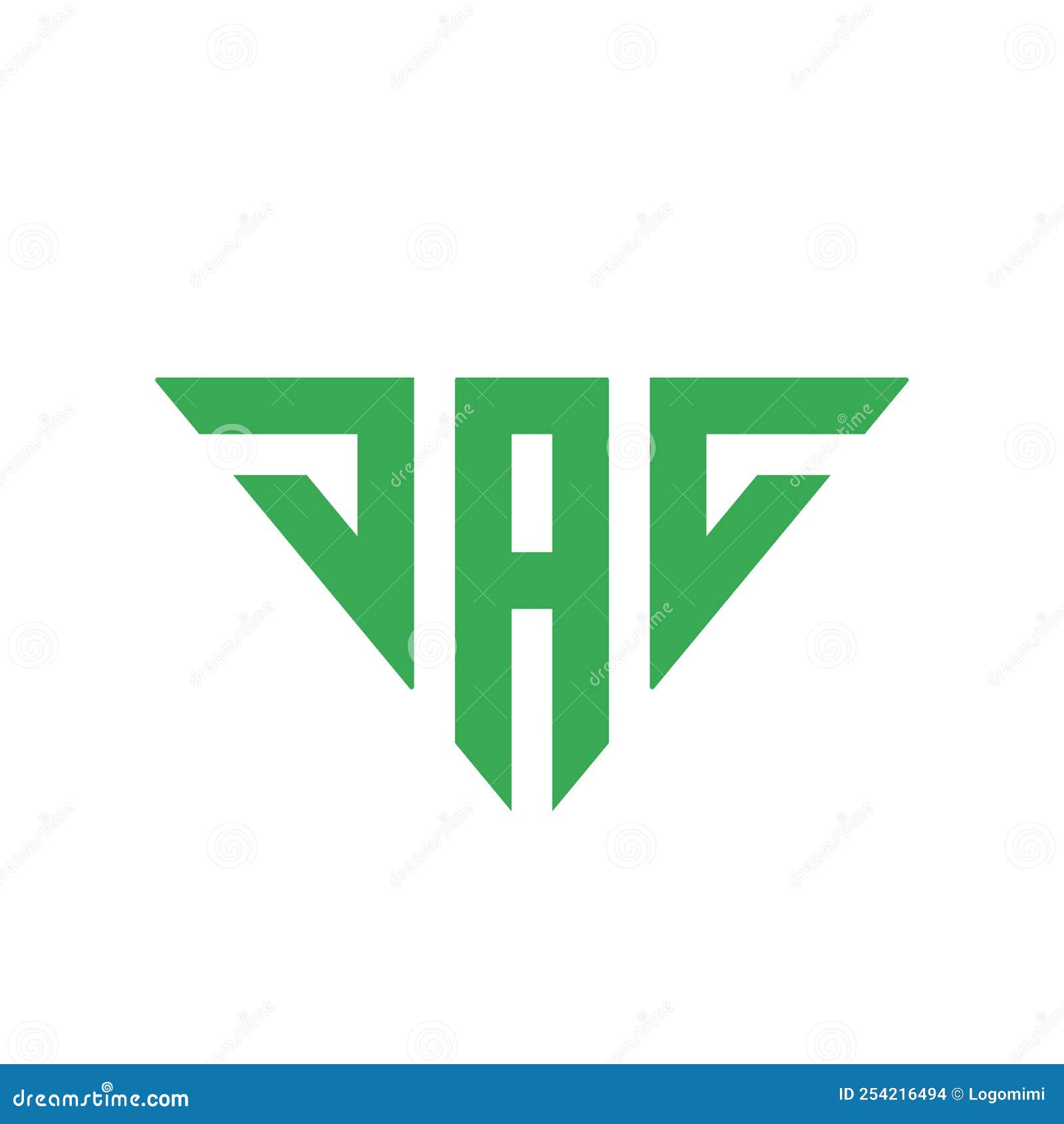 Initial Letter JAC Triangle Logo, Simple Monogram Logo Vector Stock ...