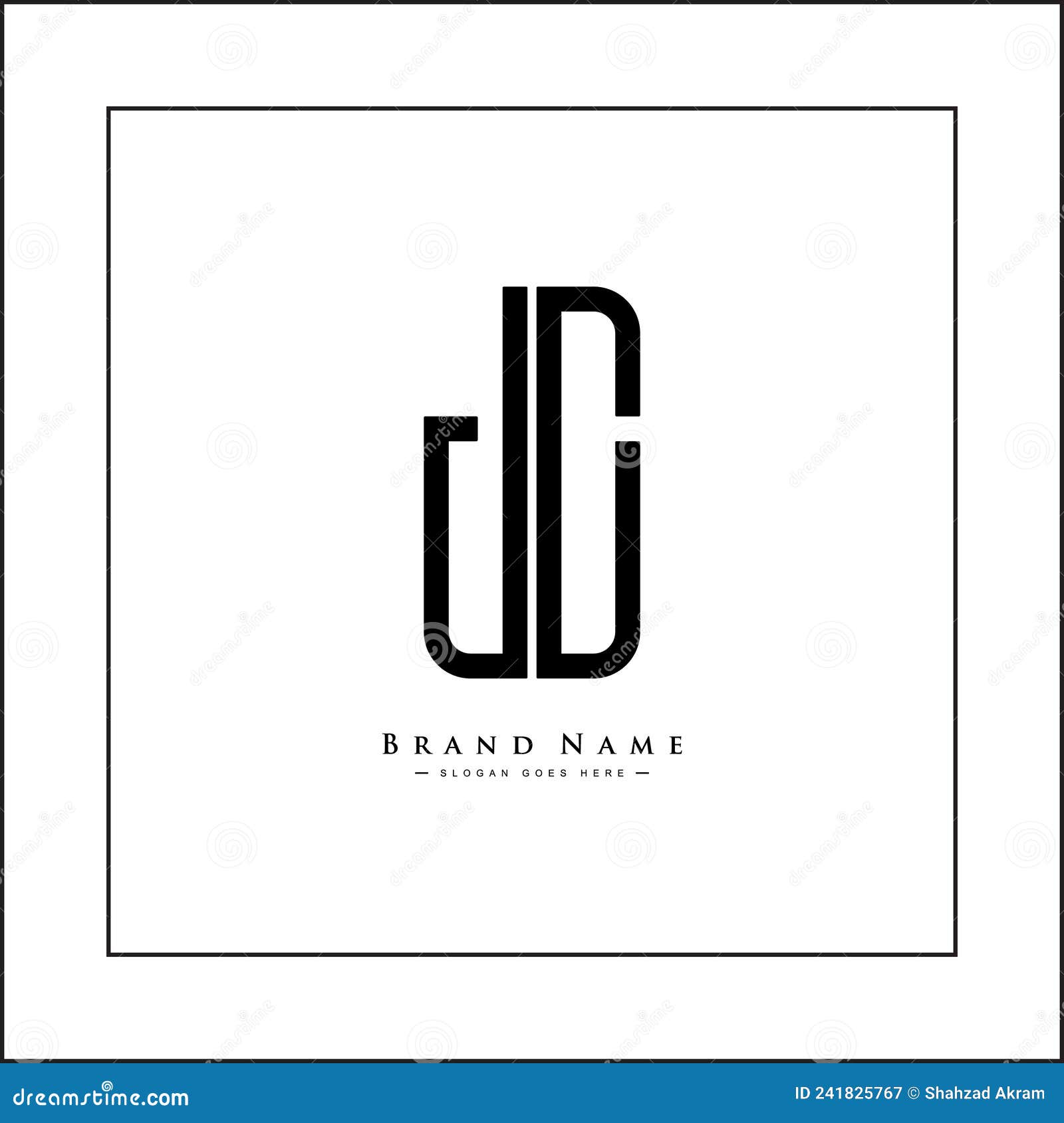 Initial Letter JC Logo - Minimal Alphabet Logo Stock Vector ...