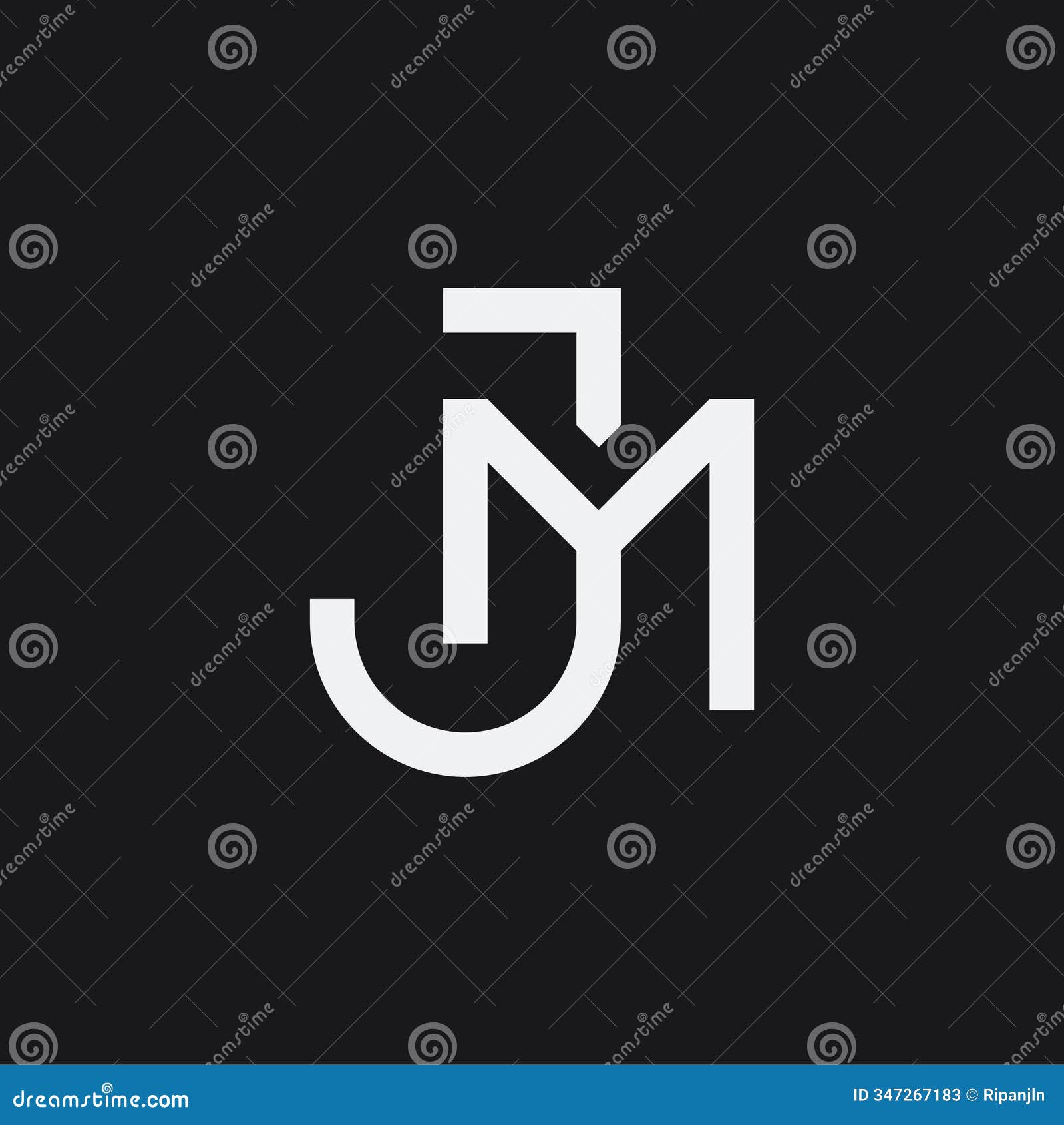 Letter JM Creative Logo Design Vector Stock Illustration - Illustration ...