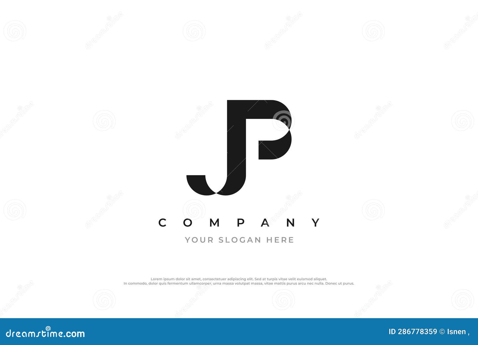 Simple Letter JP Monogram Logo Design Stock Illustration - Illustration ...