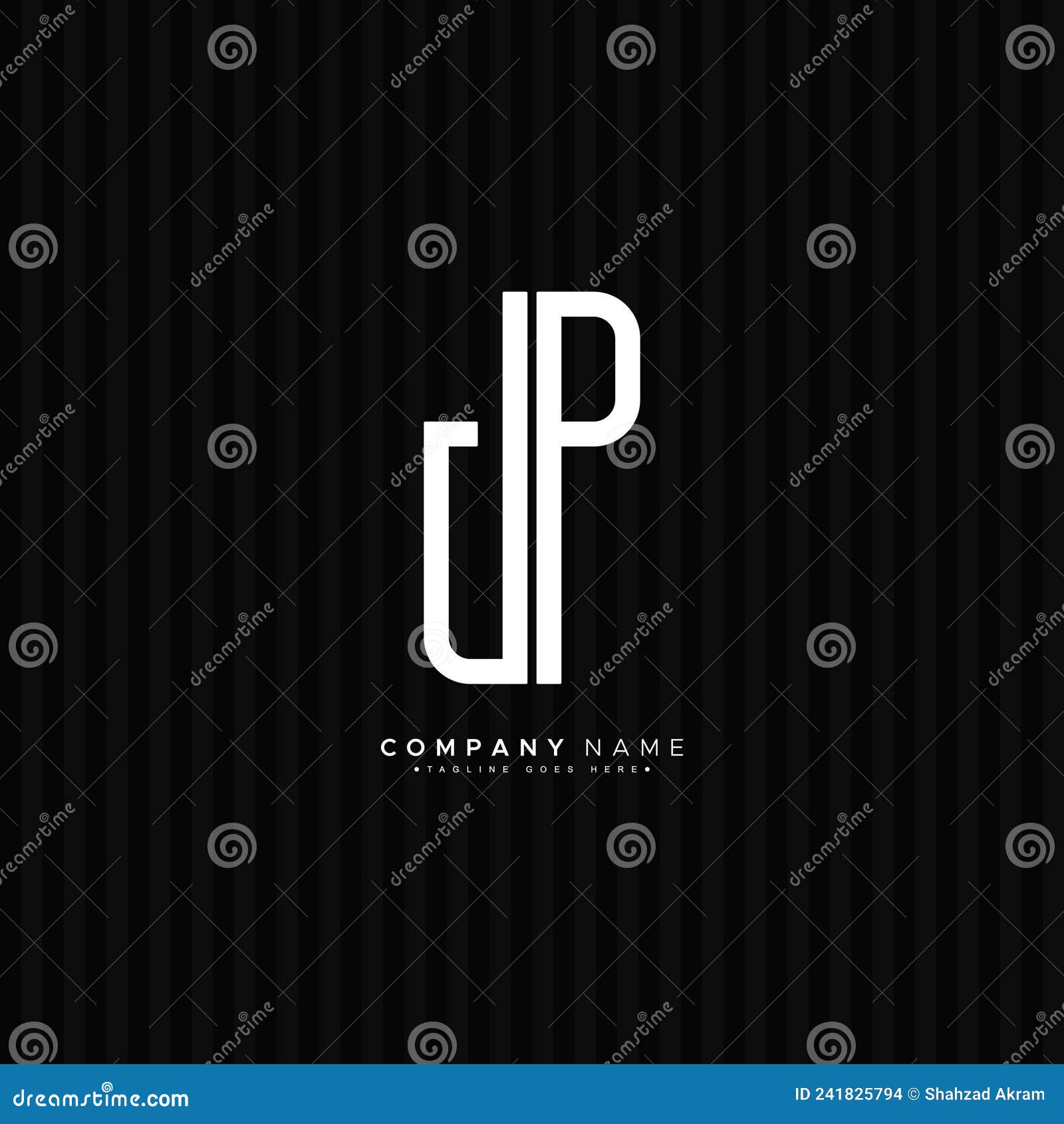 Initial Letter JP Logo - Simple Business Logo for Alphabet J and P ...