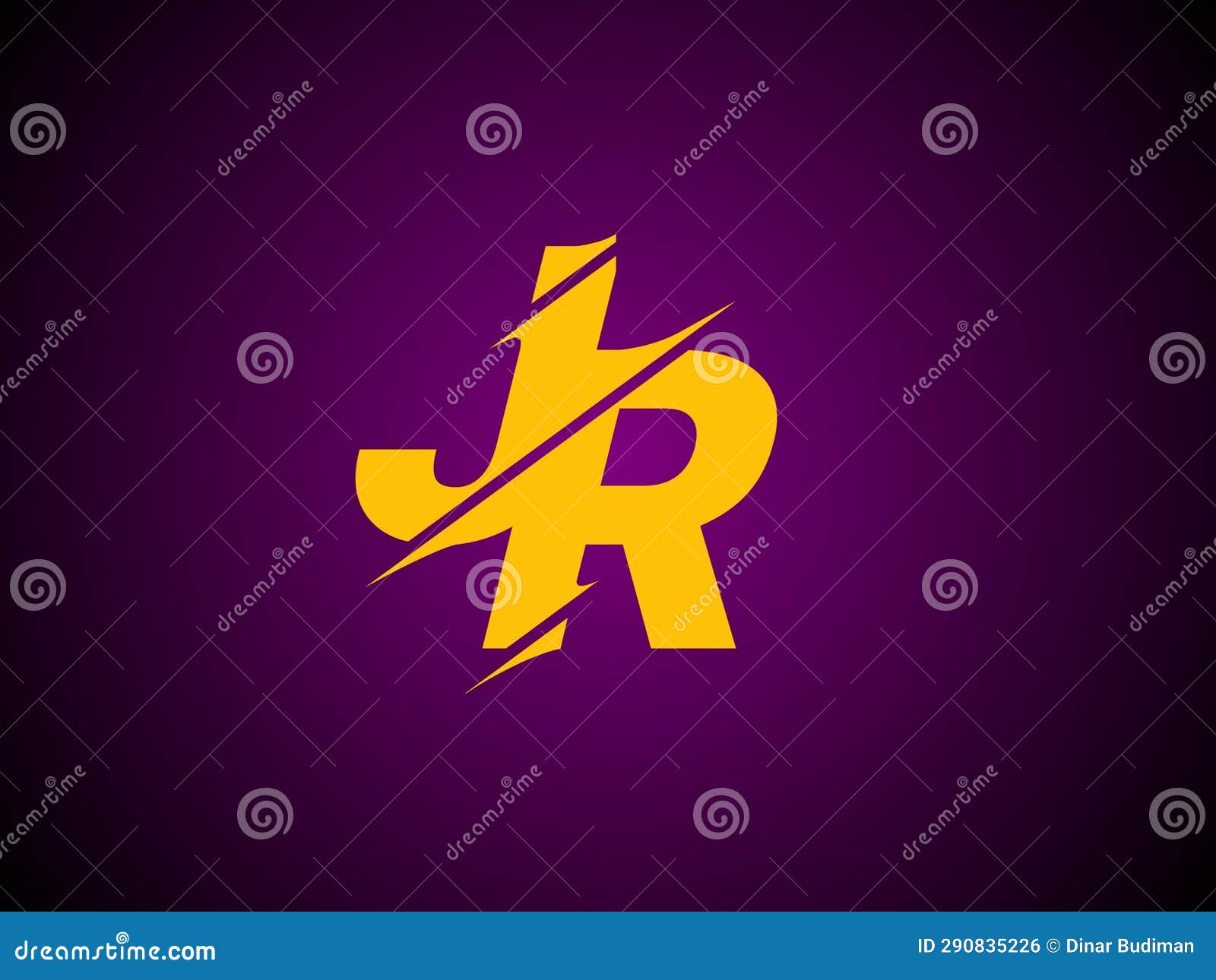 Initial letter JR logo stock illustration. Illustration of line - 290835226