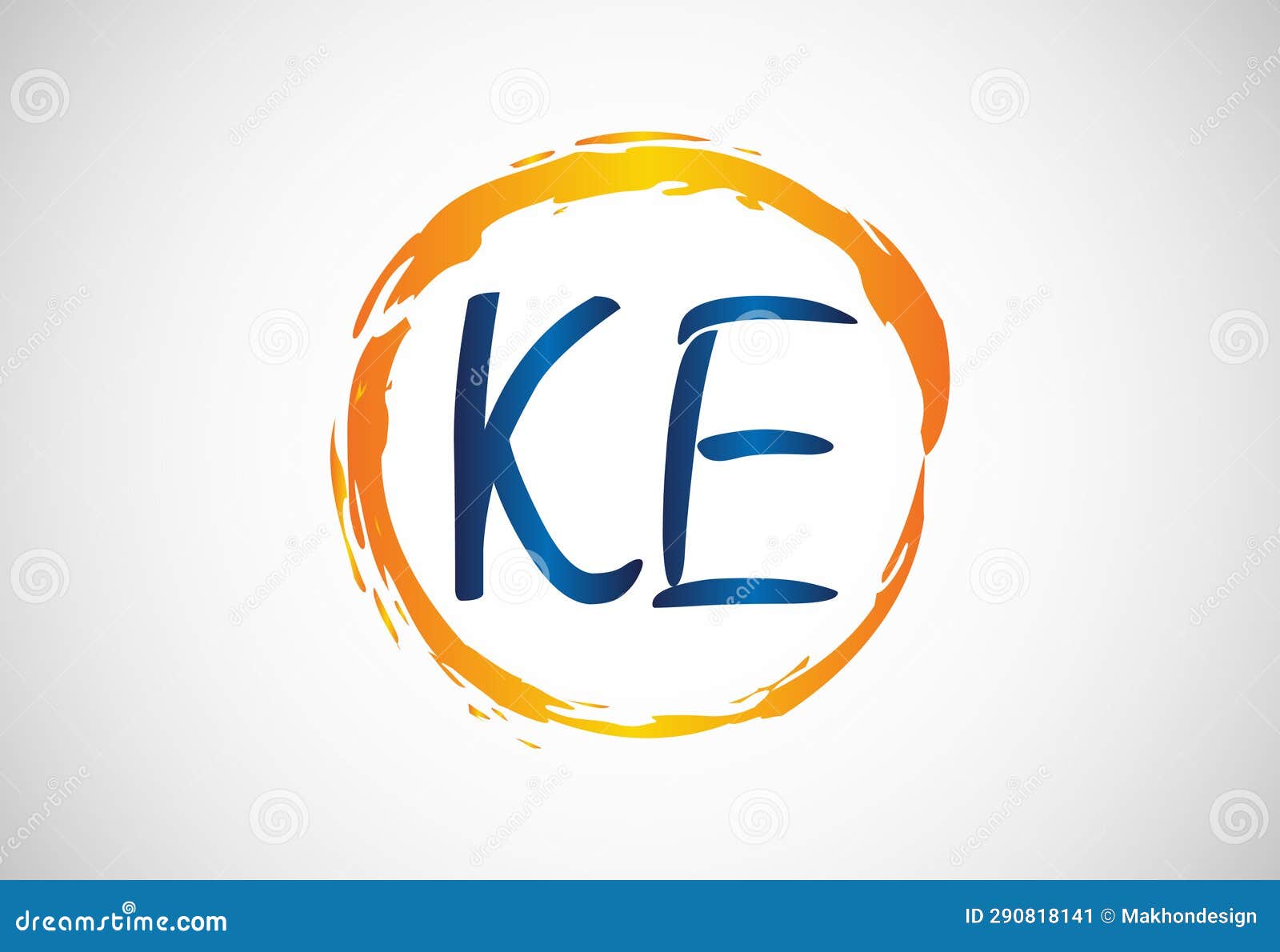Initial Letter K E Logo Design Vector Template. KE Letter Logo Design ...