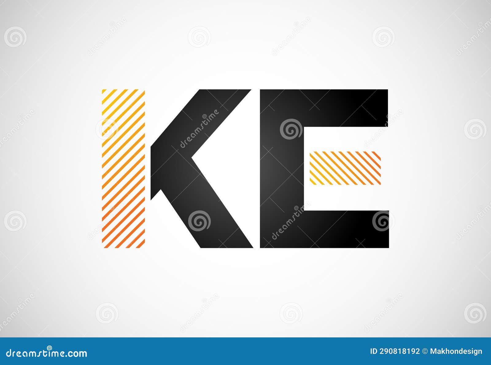 Initial Letter K E Logo Design Vector Template. KE Letter Logo Design ...