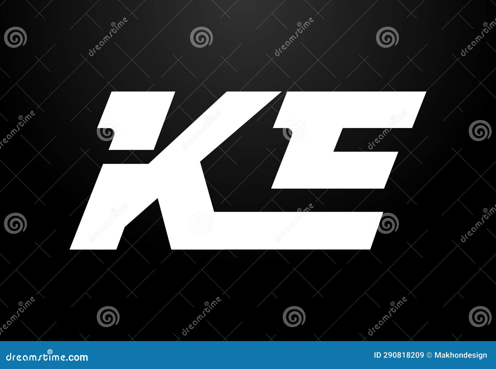 Initial Letter K E Logo Design Vector Template. KE Letter Logo Design ...