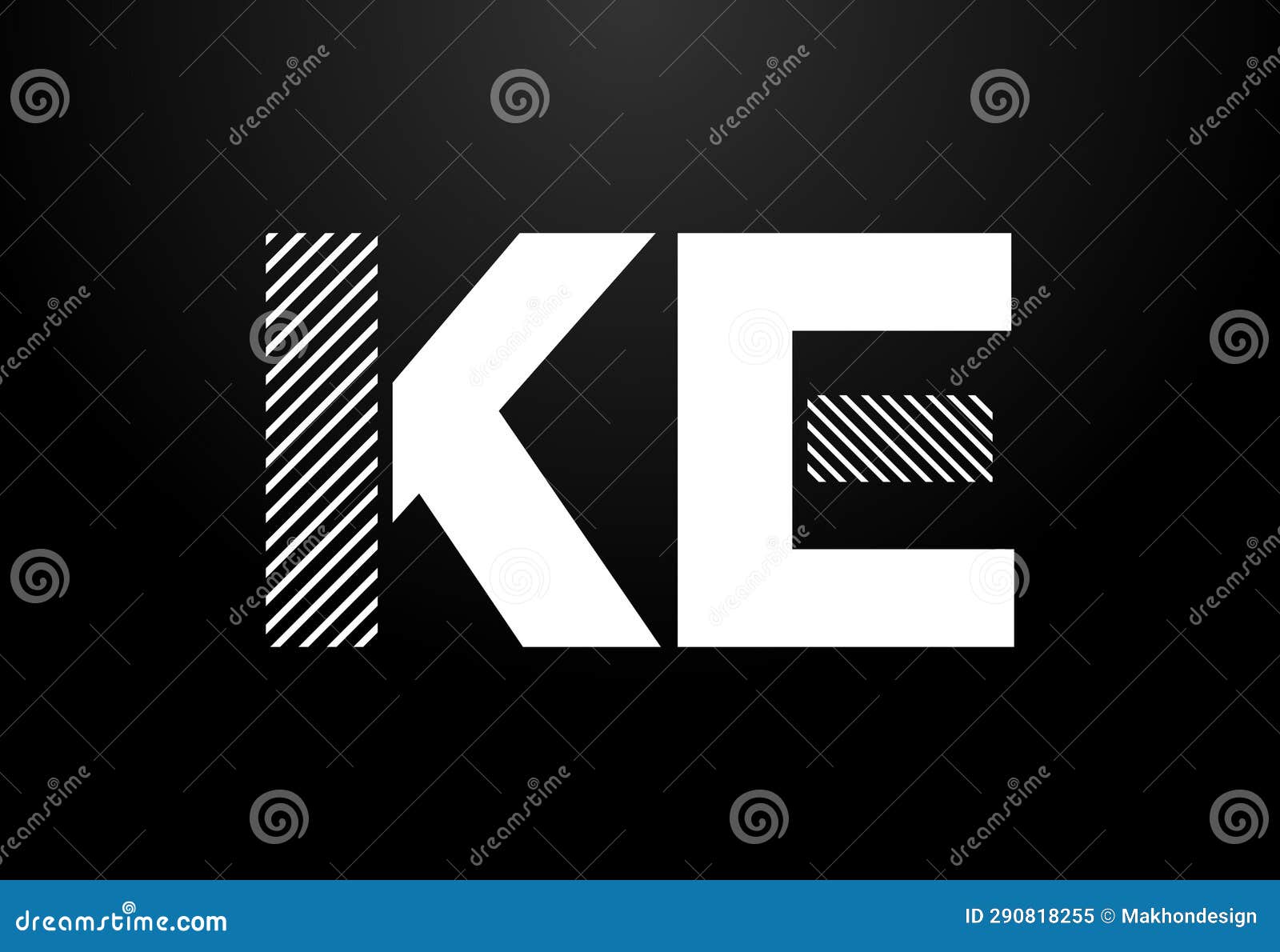 Initial Letter K E Logo Design Vector Template. KE Letter Logo Design ...