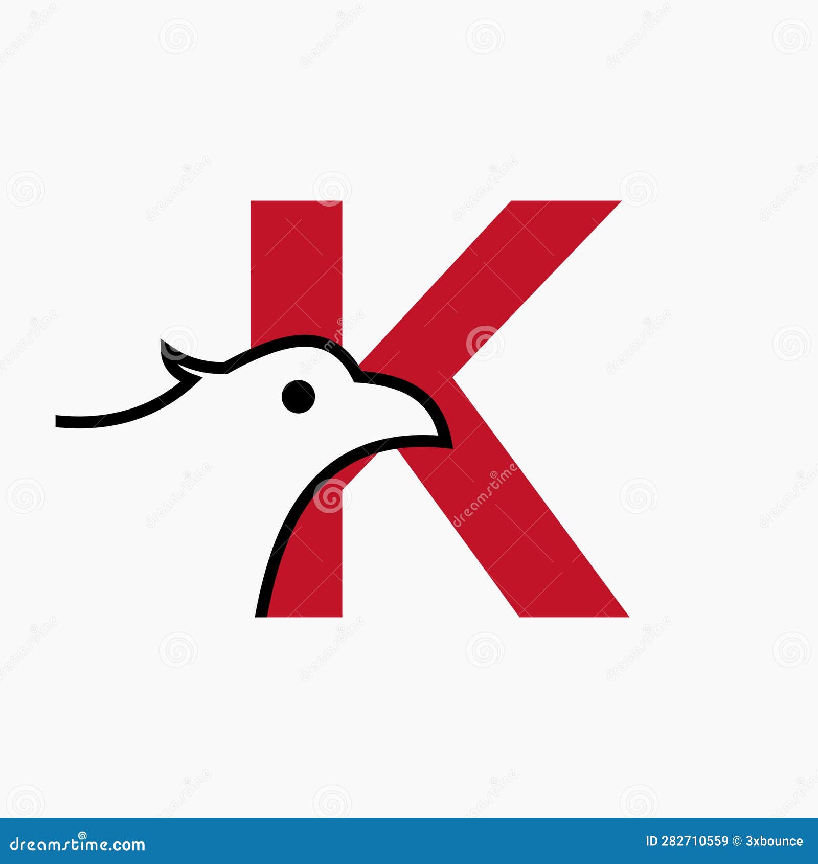 Initial Letter K Eagle Logo Design. Transportation Symbol Vector Template Stock Vector ...