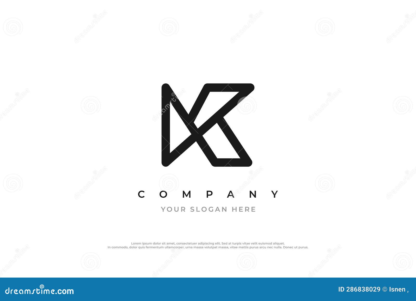 Simple and Abstract Letter K Logo Design Stock Vector - Illustration of ...