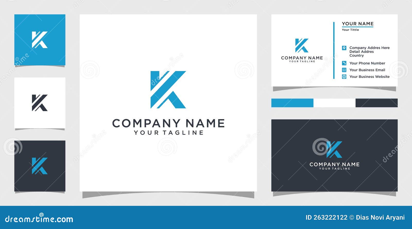 Initial Letter K Vector Logo Design Template Stock Vector ...