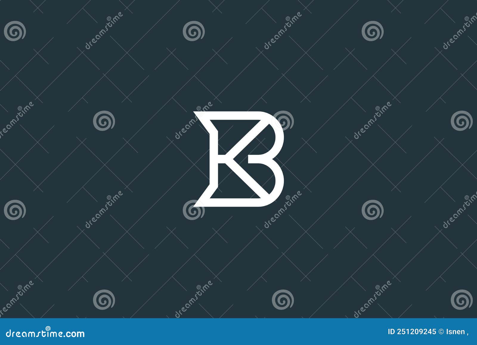 Initial Letter KB Logo Design Vector Template Stock Vector ...