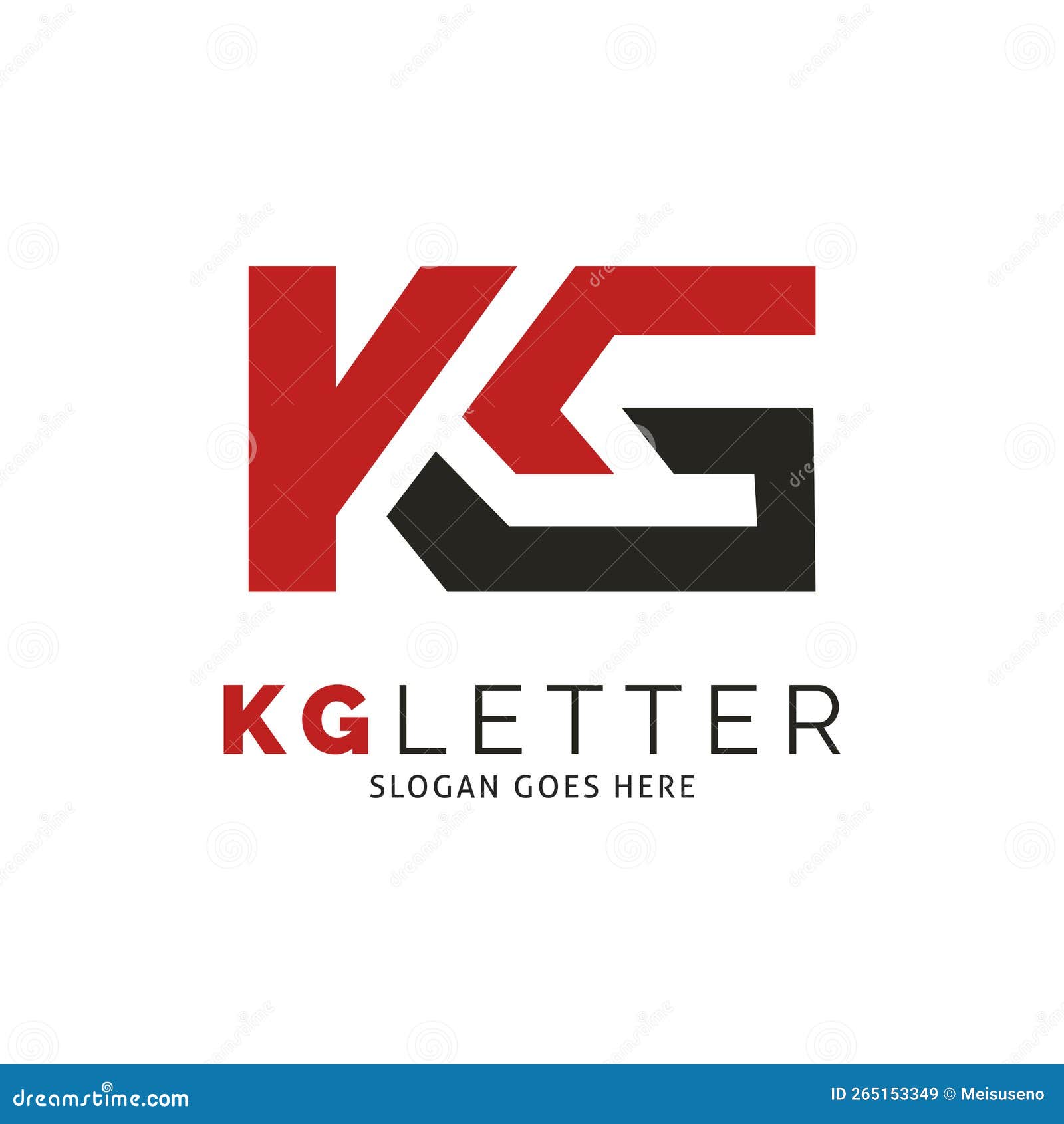 Initial Letter KG Icon Vector Logo Template Illustration Design Stock ...