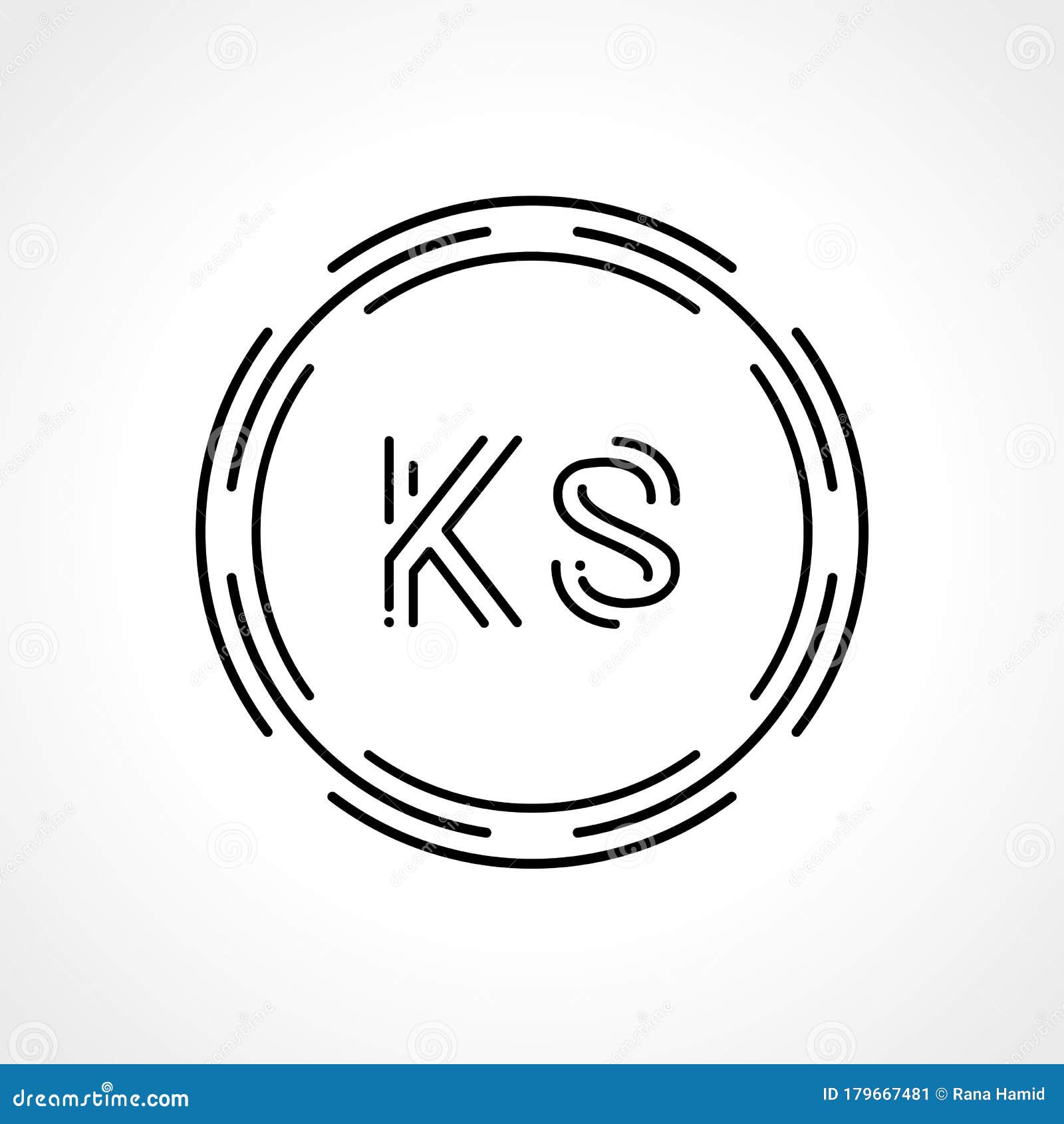Initial Letter KS Logo Design Vector Template. Digital Abstract KS ...