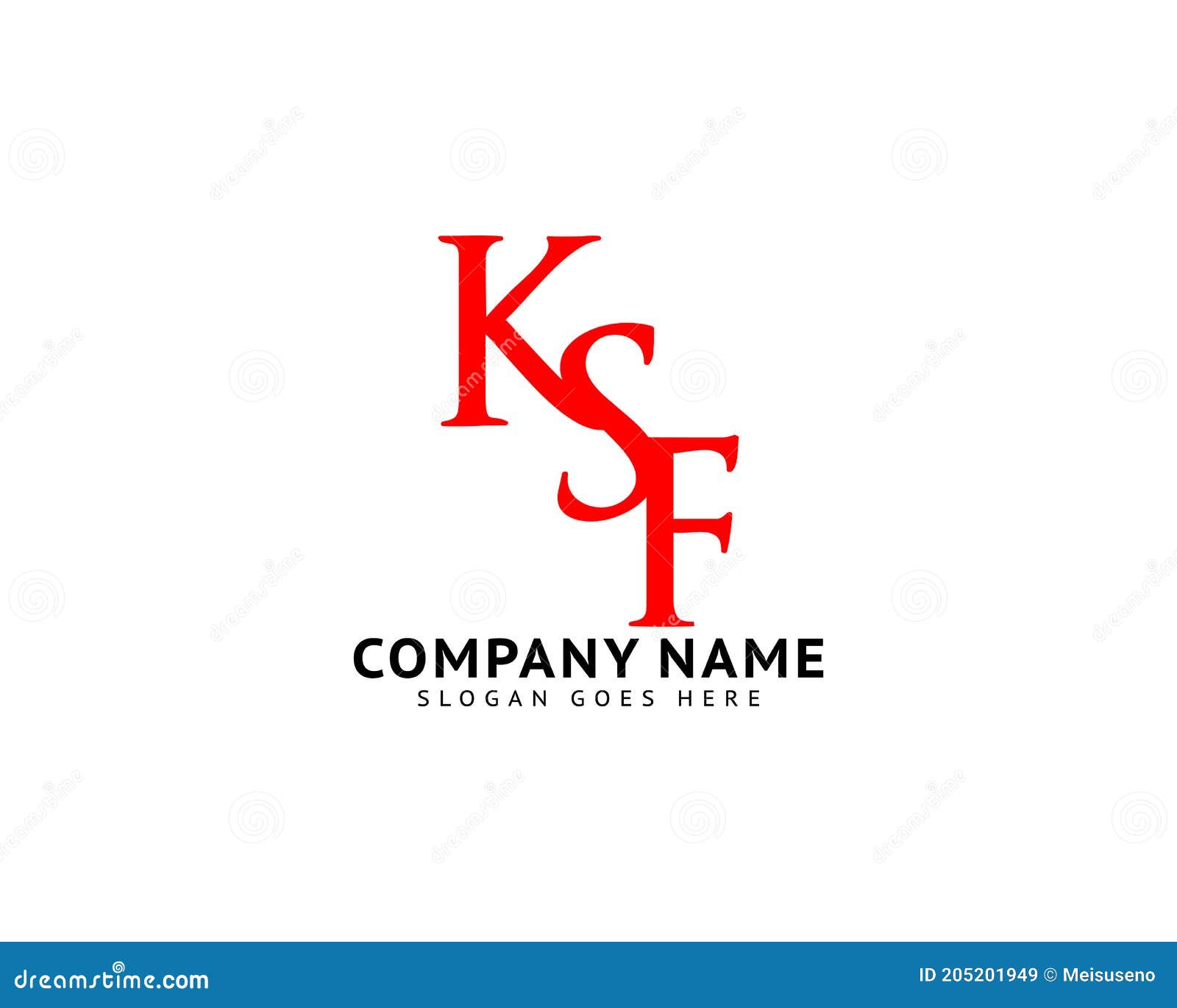 Initial Letter KSF Logo Template Design Stock Vector - Illustration of ...