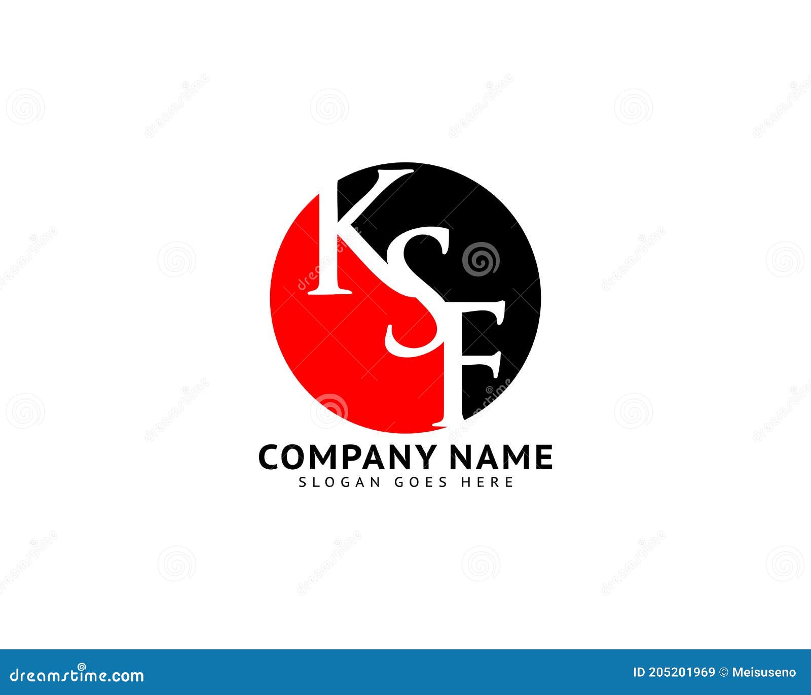 Initial Letter KSF Logo Template Design Stock Vector - Illustration of ...