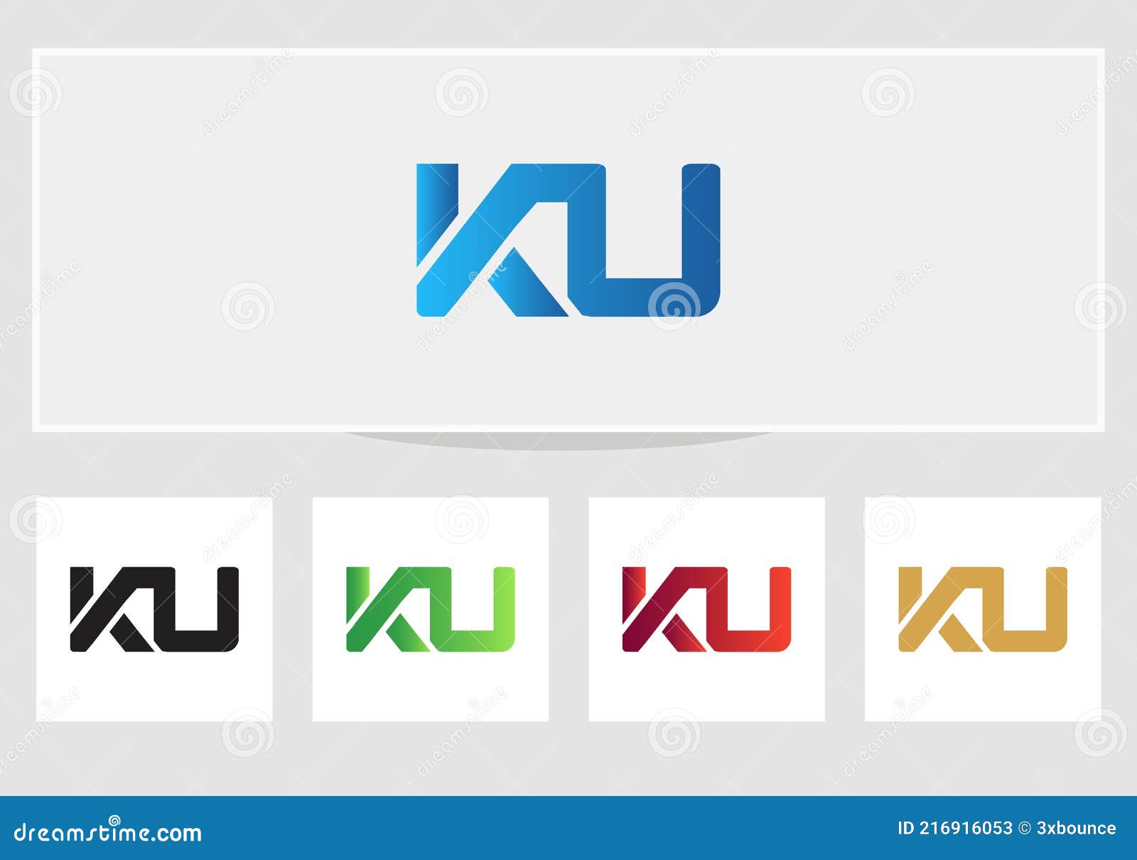 Initial Letter KU Logo Design Template. KU Logo Design Stock Vector ...