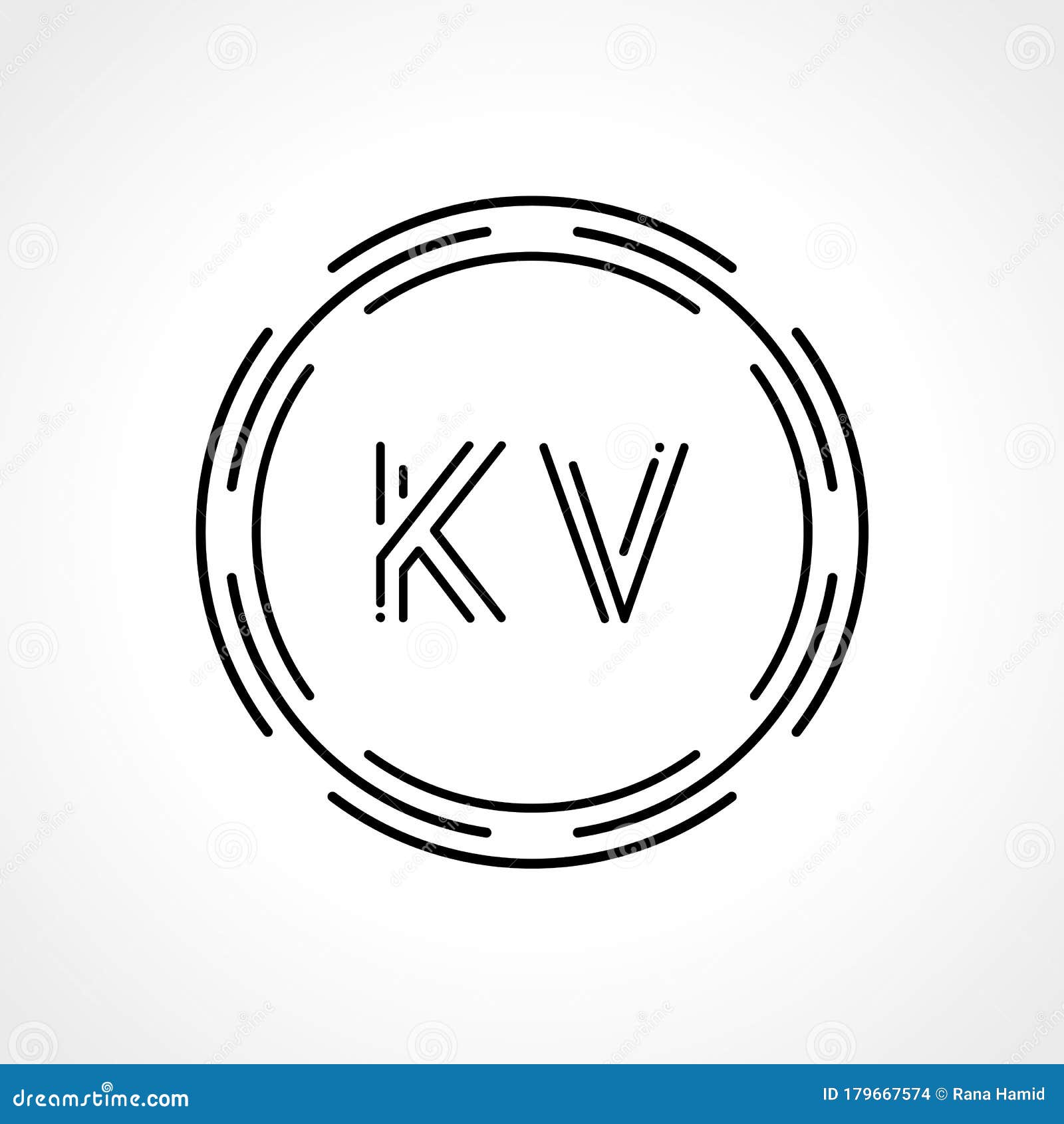 Initial Letter KV Logo Design Vector Template. Digital Abstract KV ...