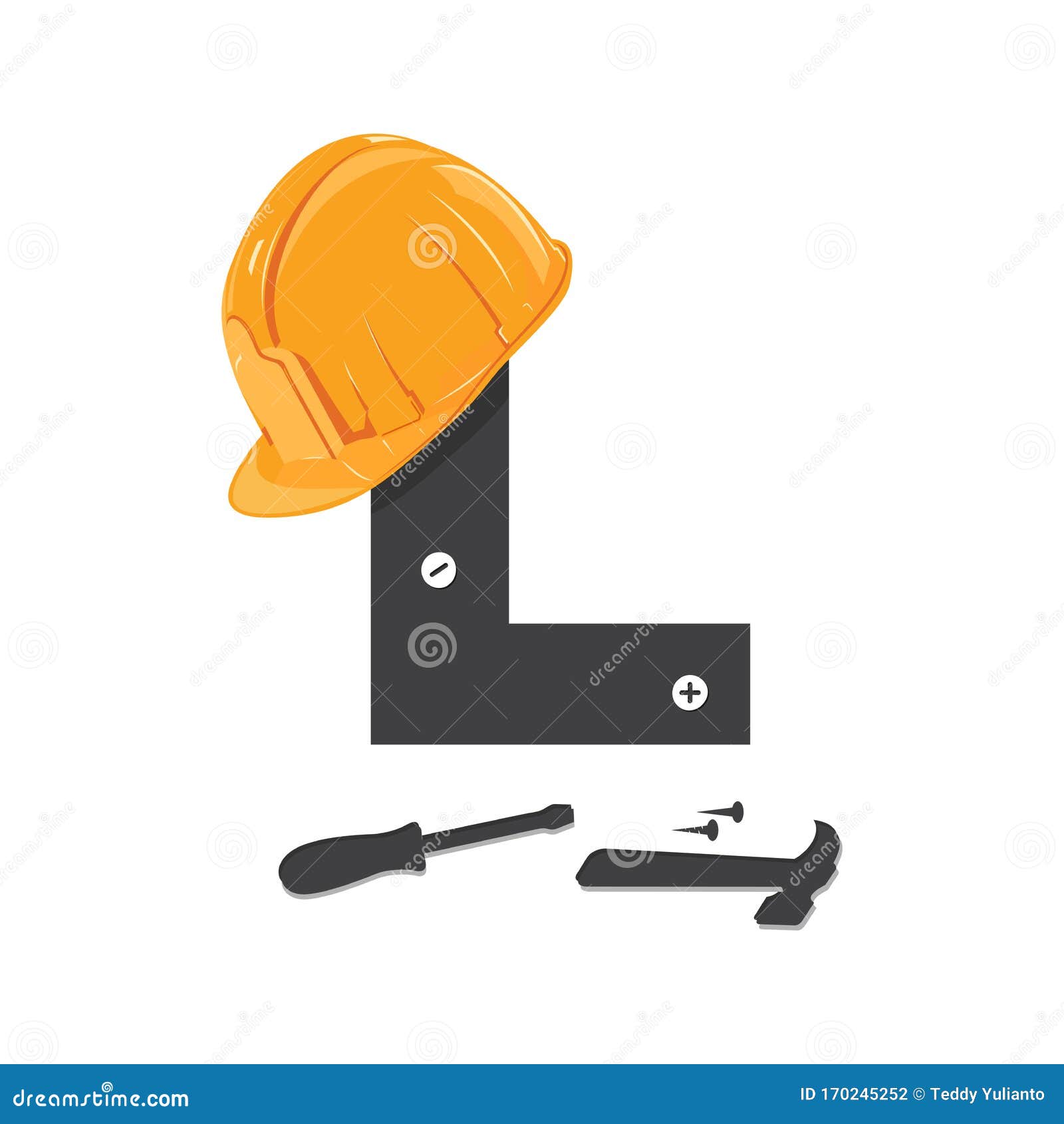 Initial Letter L Construction Logo Stock Vector - Illustration of ...