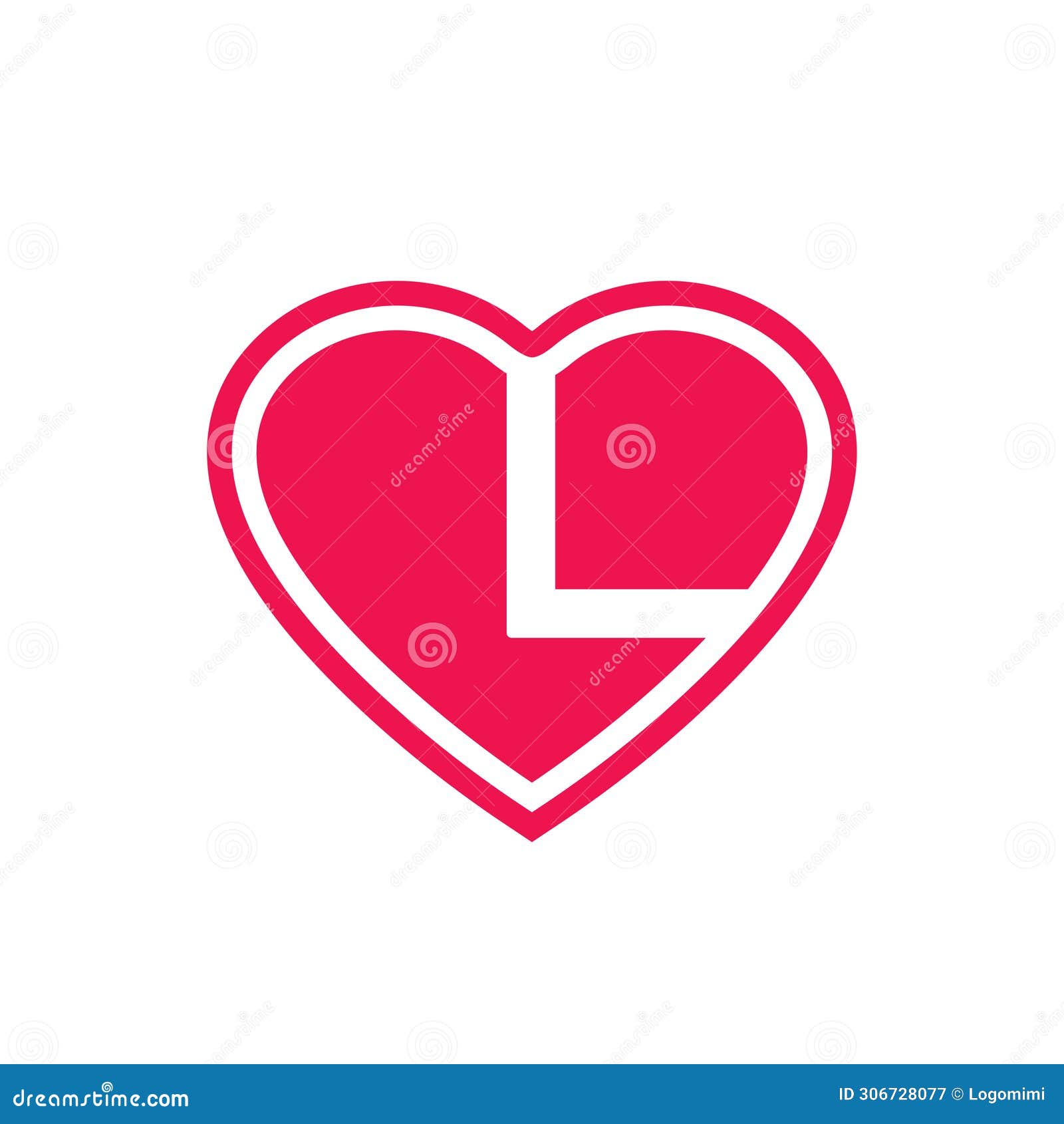 Initial Letter L Heart Logo Icon Design, Alphabet L Love Symbol Vector ...