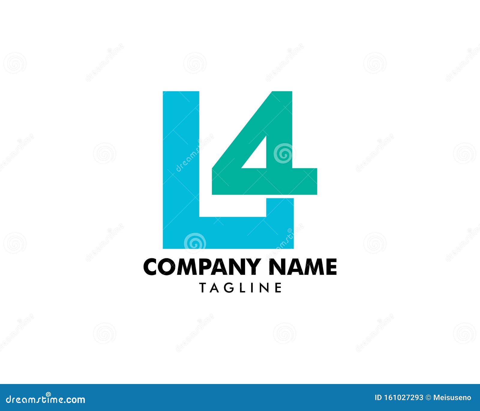 Initial Letter L4 Logo Template Design Stock Vector - Illustration of ...