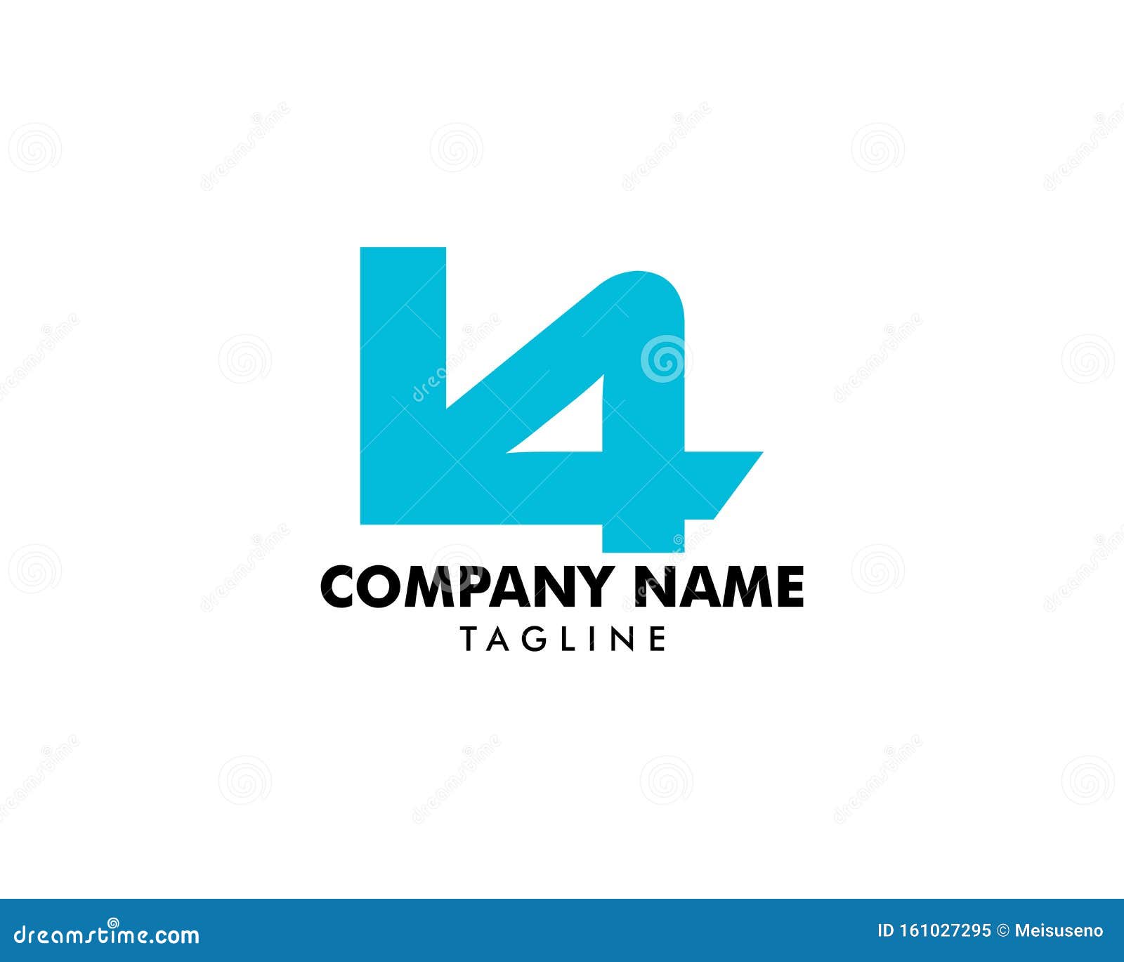 Initial Letter L4 Logo Template Design Stock Vector - Illustration of ...