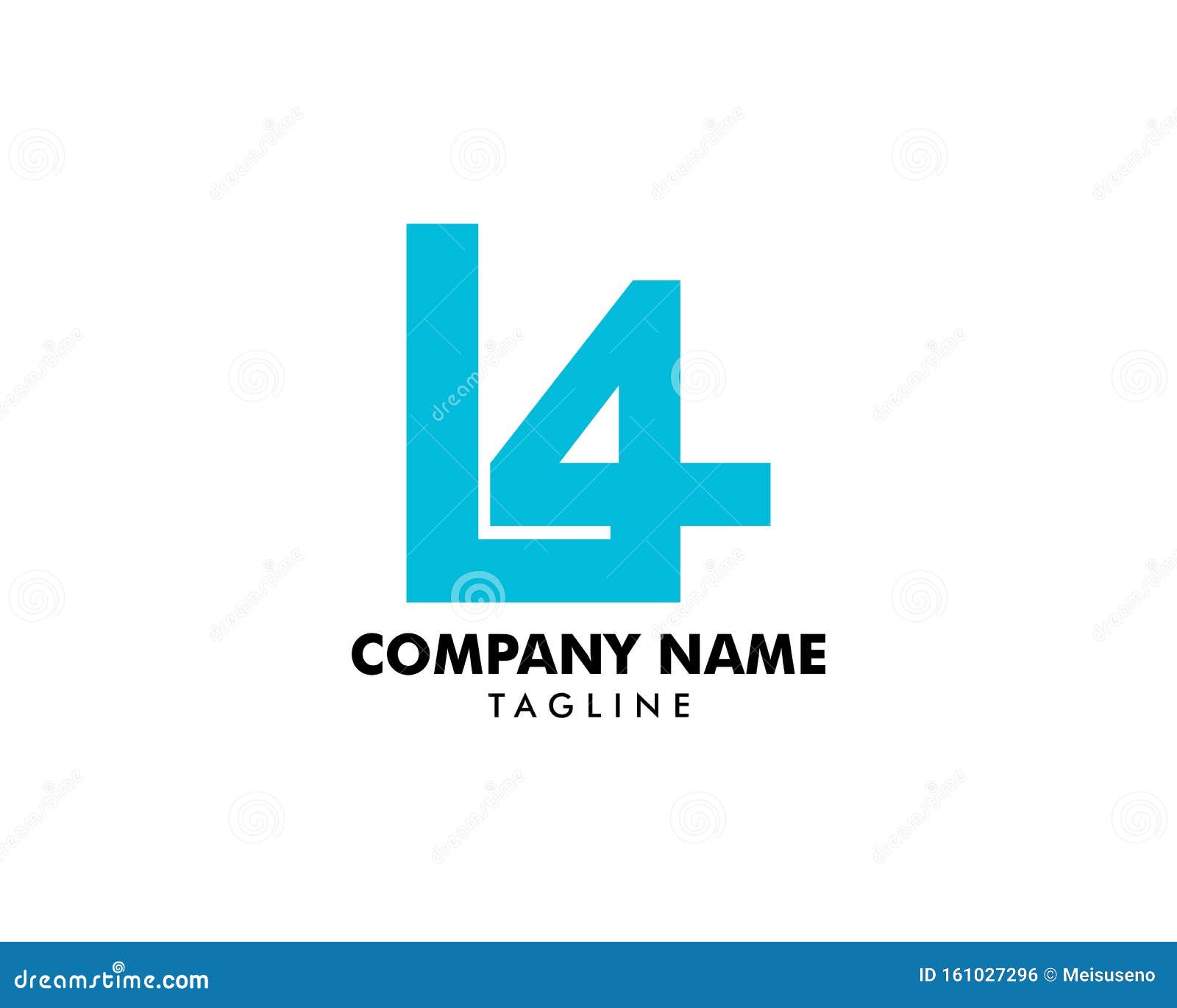 Initial Letter L4 Logo Template Design Stock Vector - Illustration of ...