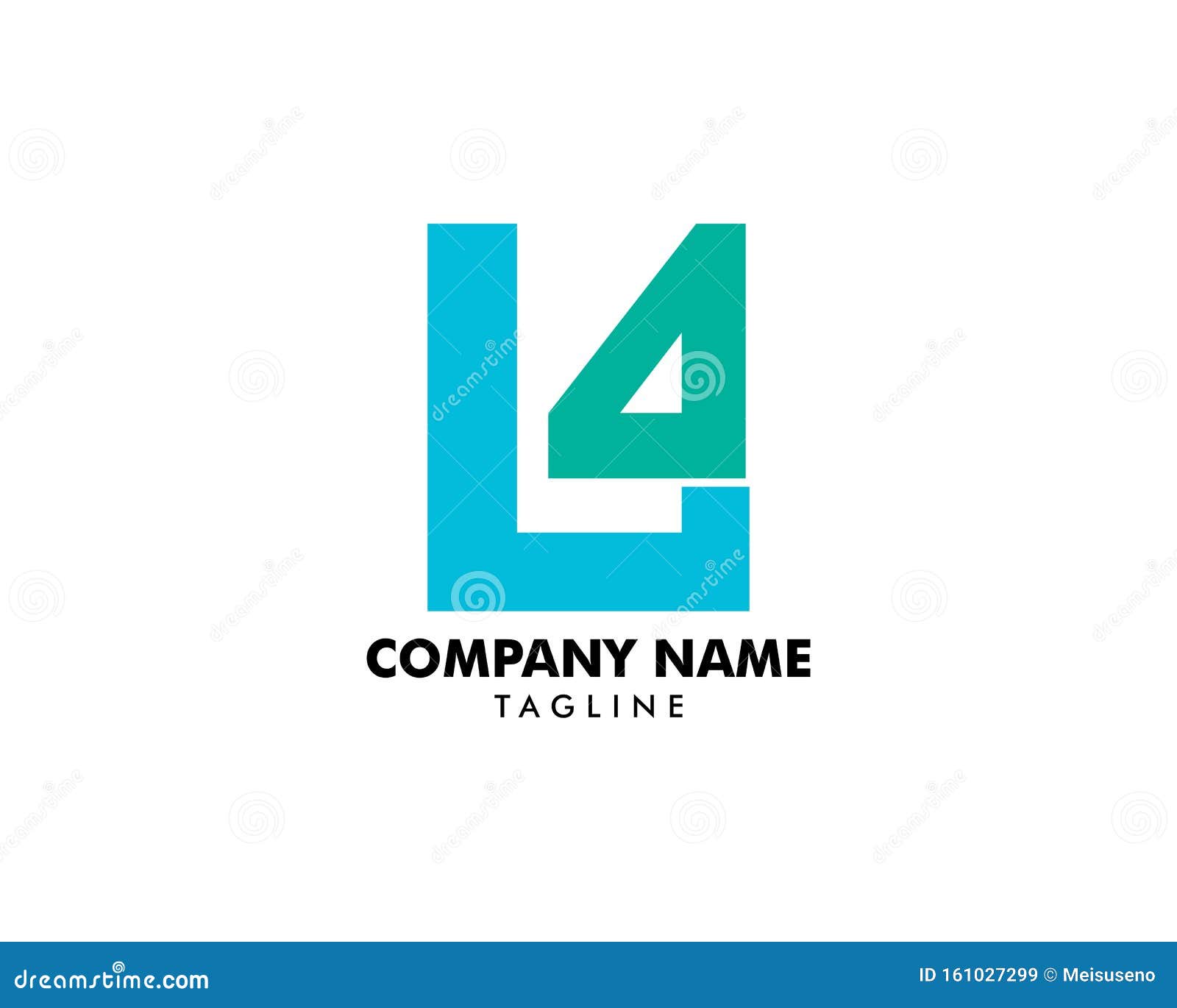 Initial Letter L4 Logo Template Design Stock Vector - Illustration of ...