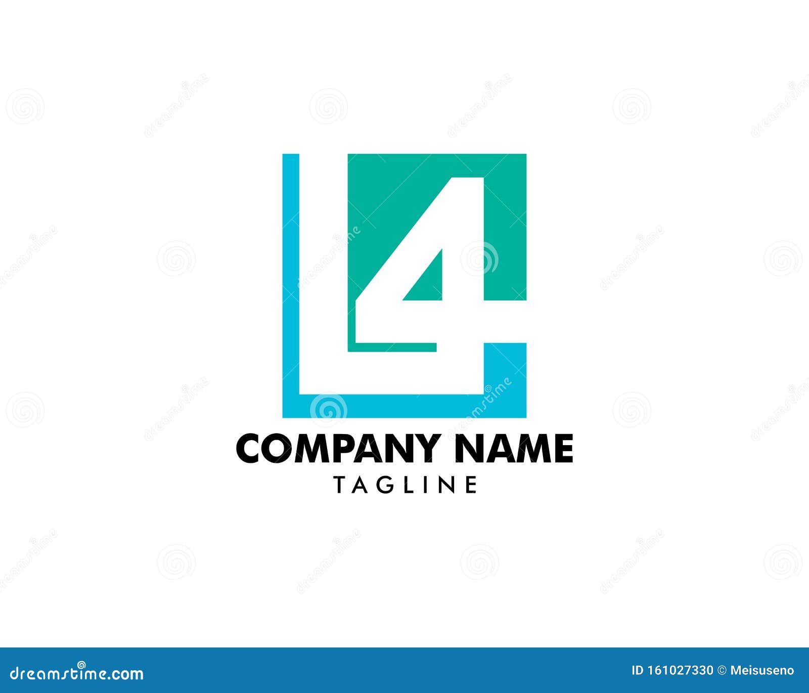 Initial Letter L4 Logo Template Design Stock Vector - Illustration of ...