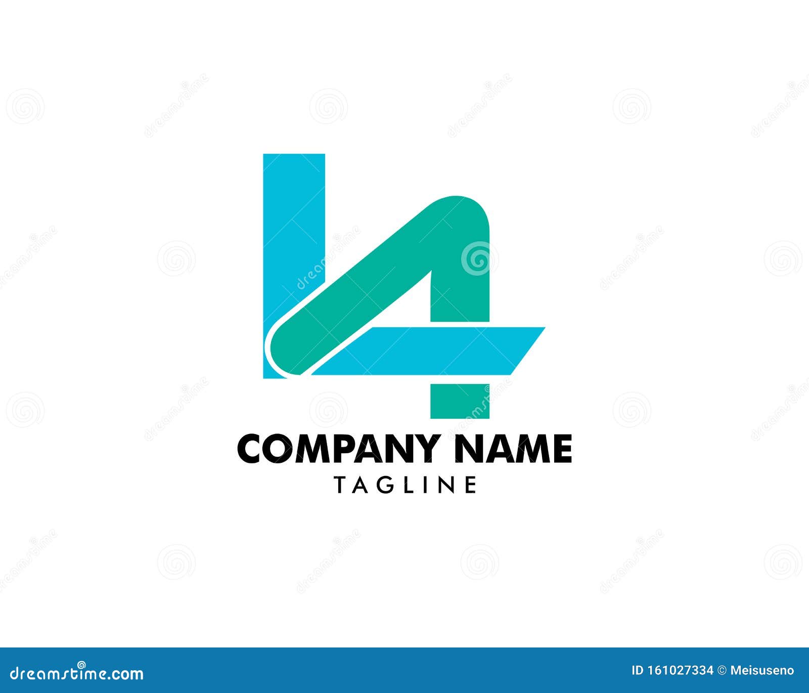 Initial Letter L4 Logo Template Design Stock Vector - Illustration of ...