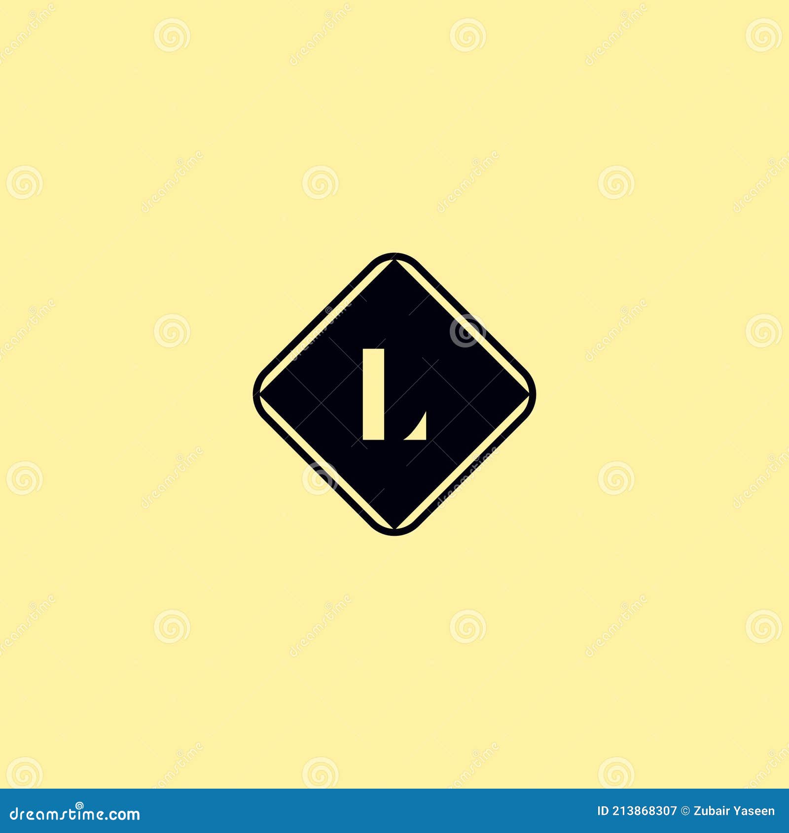 Initial Letter L Square Shape Vector Monogram Logo Stock Vector ...