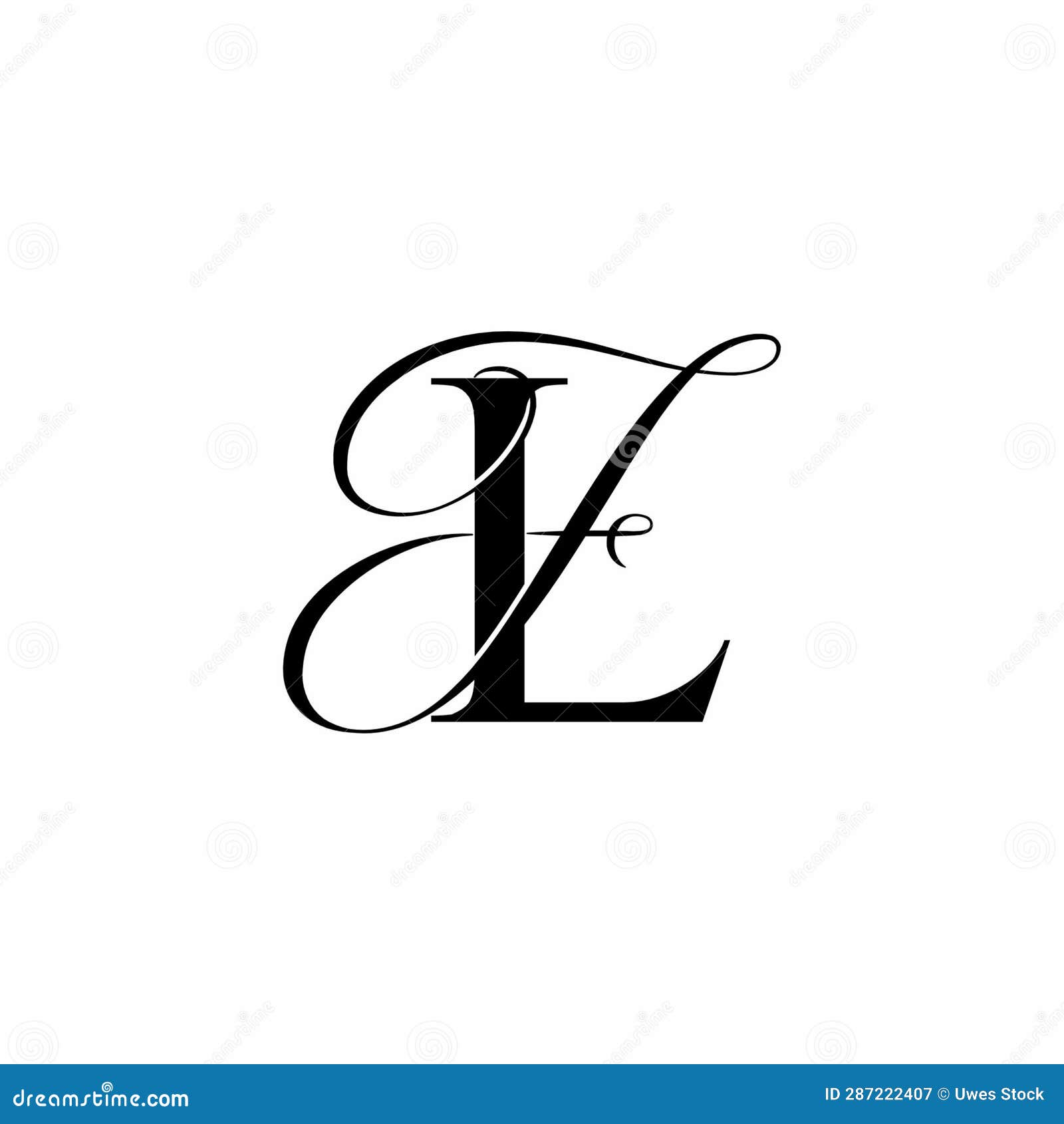 Logo LF, Overlapping Elegant Monogram Logo, Luxury Vector. Letter LF ...