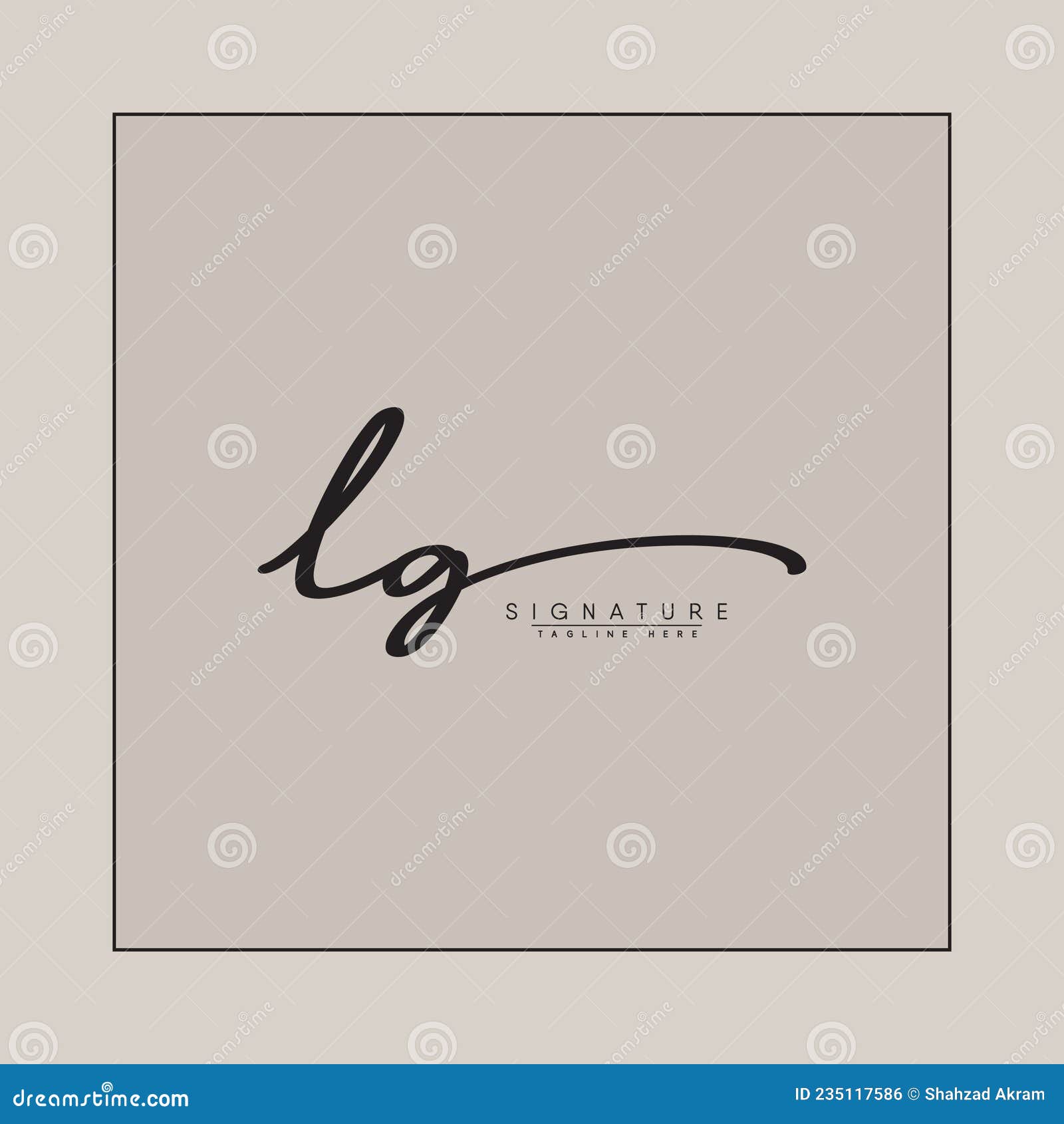 Initial Letter LG Logo - Hand Drawn Signature Logo Stock Vector ...