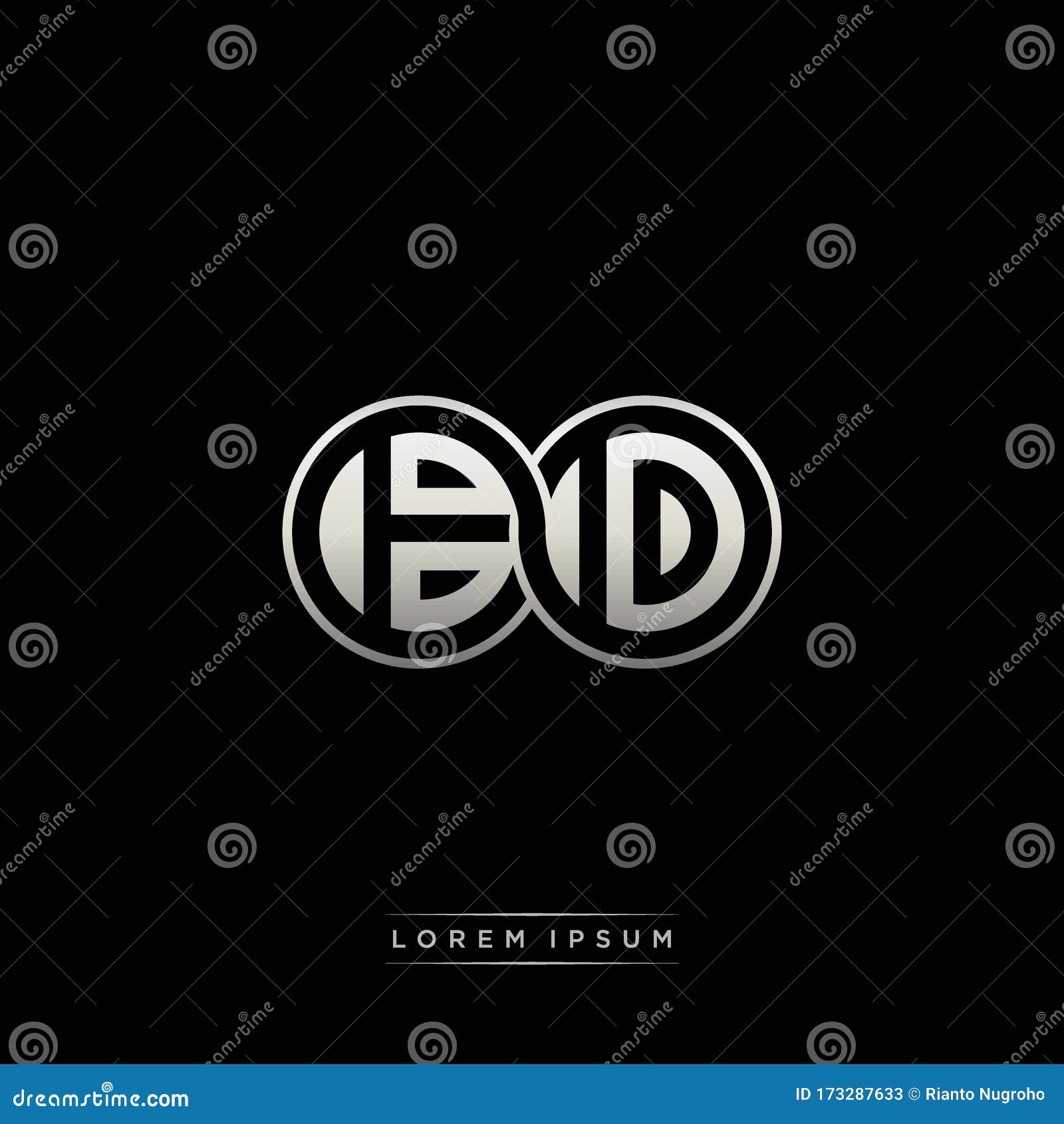 BD Initial Letter Linked Circle Capital Monogram Logo Modern Template ...