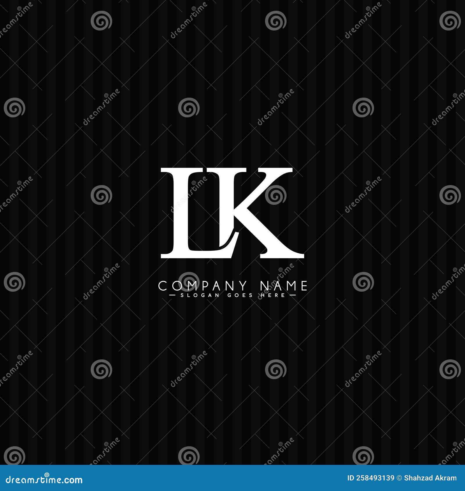 Initial Letter LK Logo - Simple Monogram Logo for Alphabet L and K ...