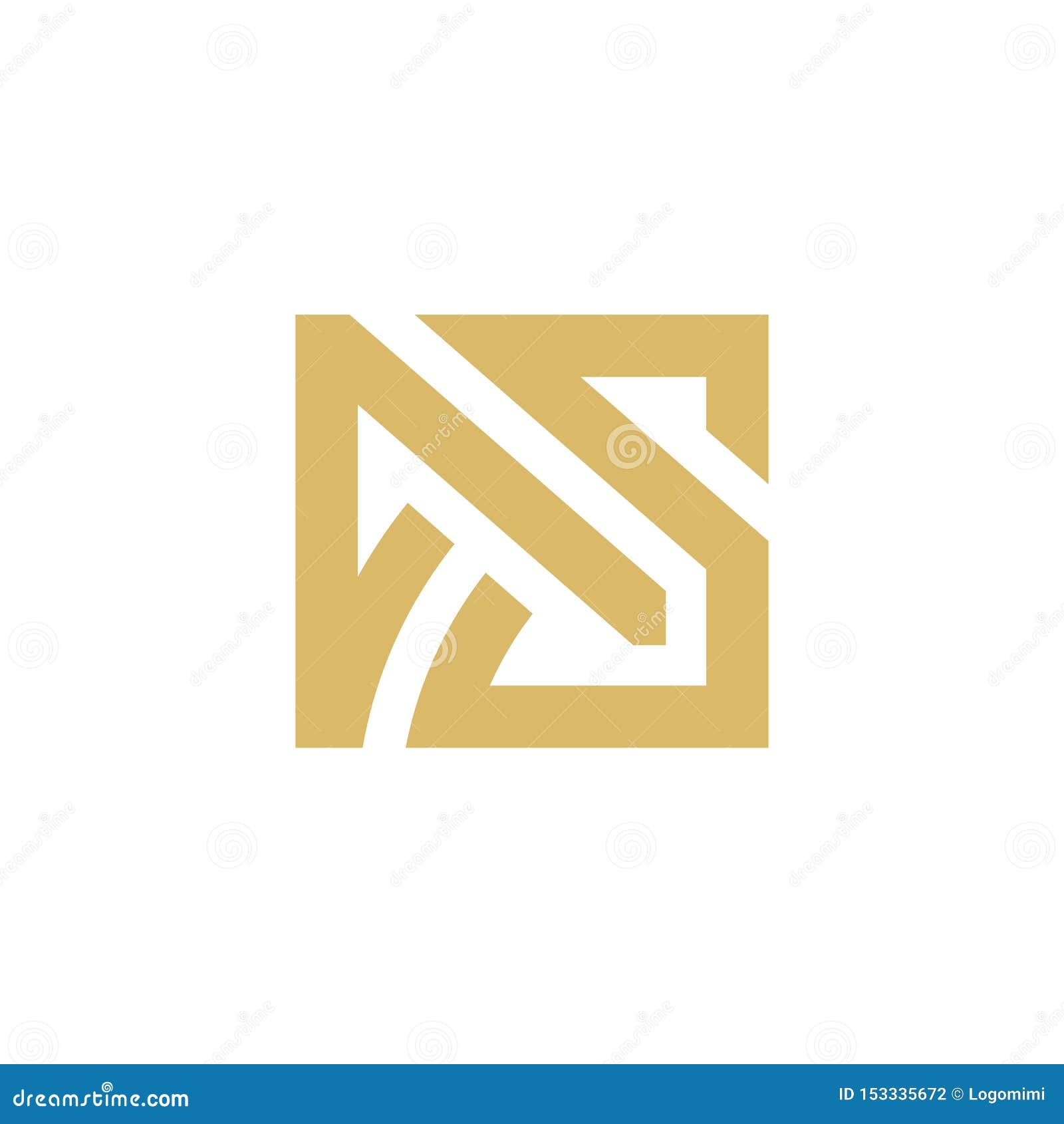 Initial Letter Logo AS, Abstract Monogram Logo Icon, Minimalist Line ...