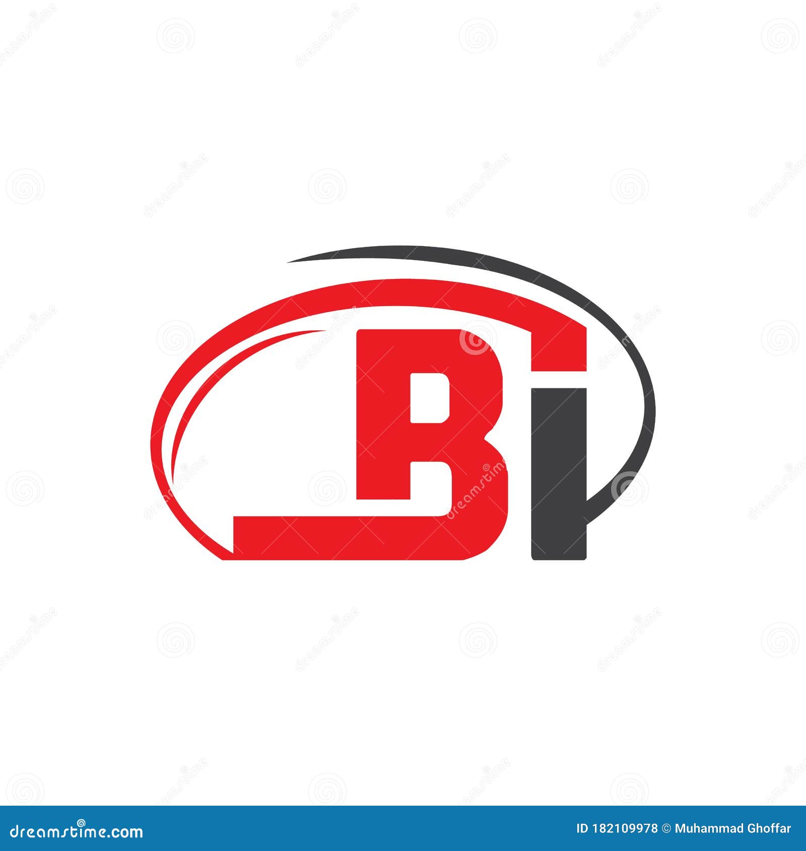 Initial Letters Bi Abstract Company Logo Design Vector.eps 10 Stock ...