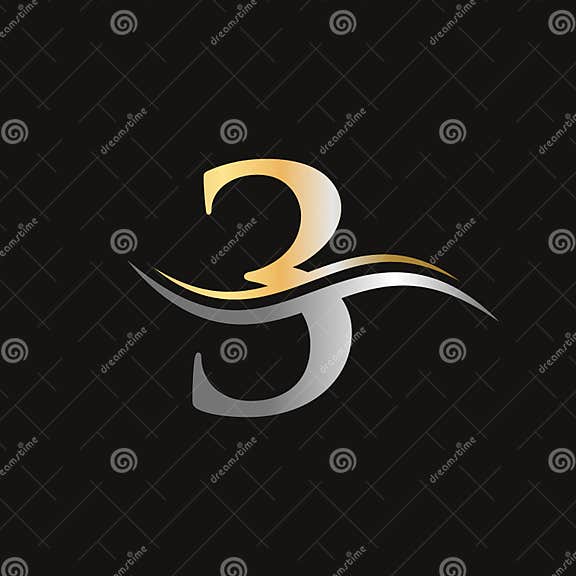 Initial 3 Letter Logo with Creative Modern Business Typography Vector ...