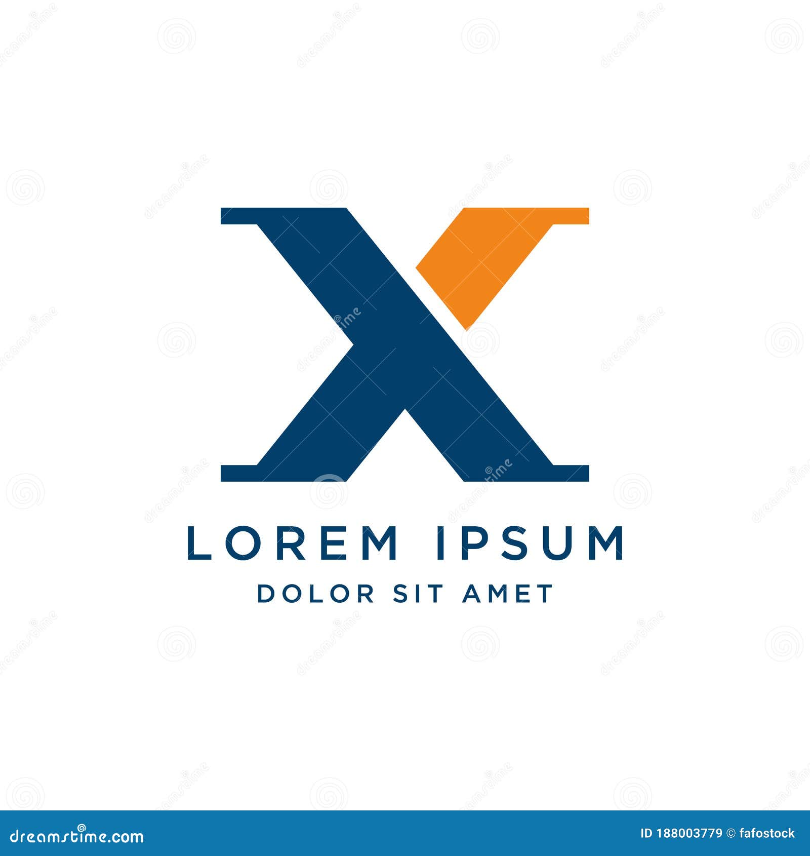 Initial X Letter Logo Design Template Stock Vector - Illustration of ...