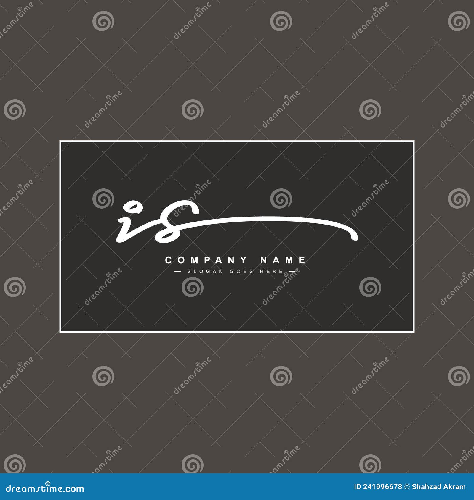 Initial Letter is Logo - Hand Drawn Signature Style Logo Stock Vector ...
