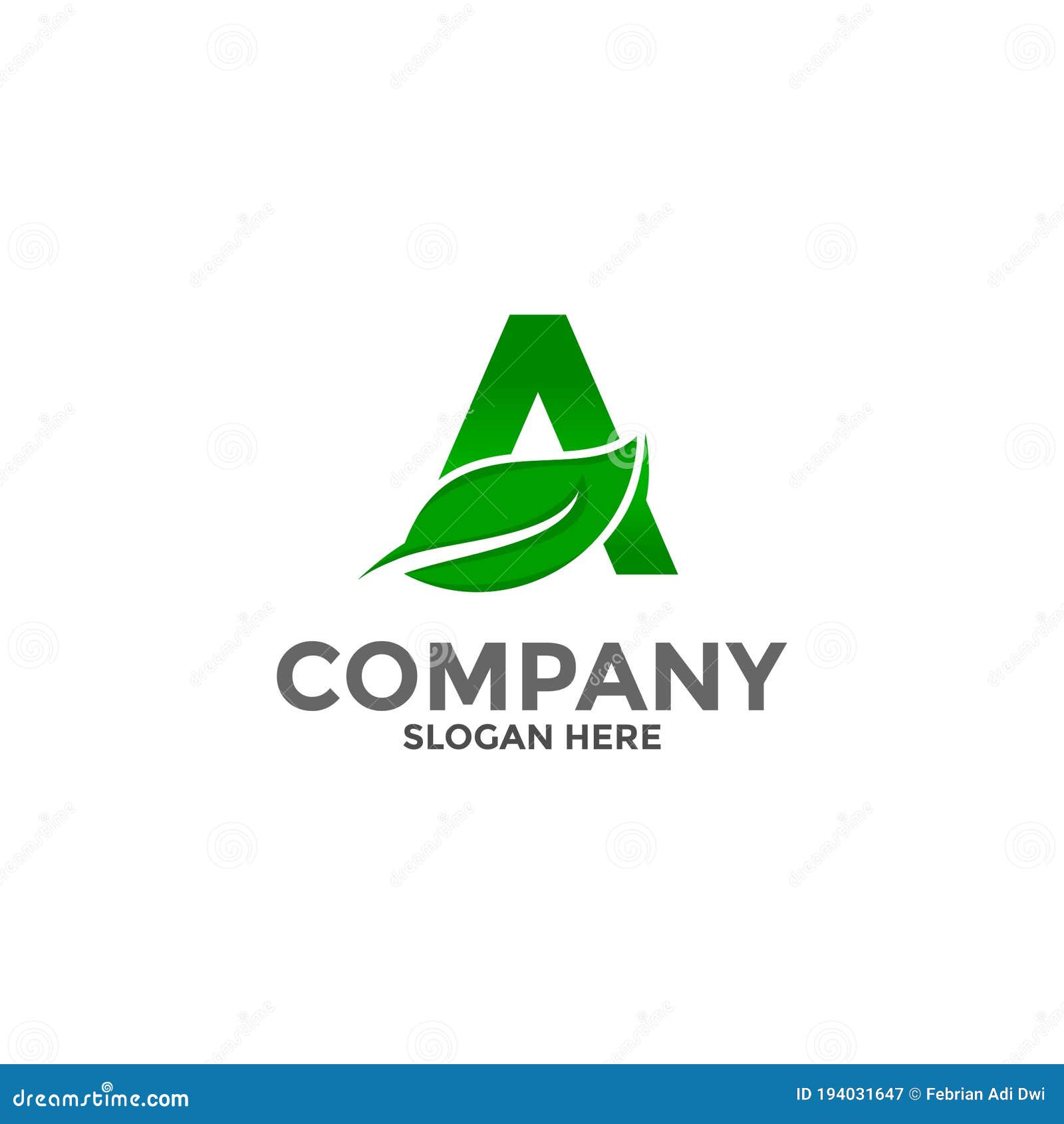 Initial Letter a Logo and Leaf Symbol. Leaf Design Element, Initial ...