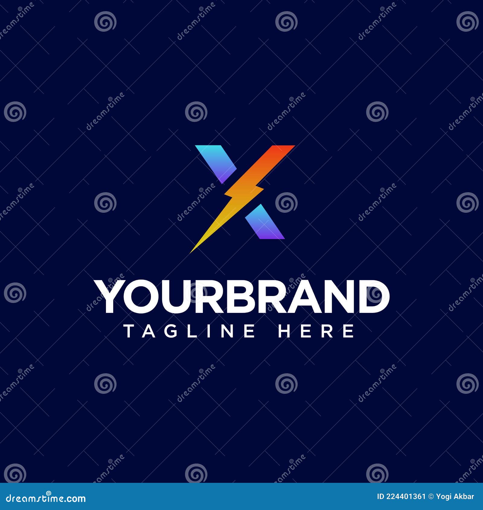 Initial Letter X Logo with Lighting Thunderbolt. Alphabet Suitable for ...