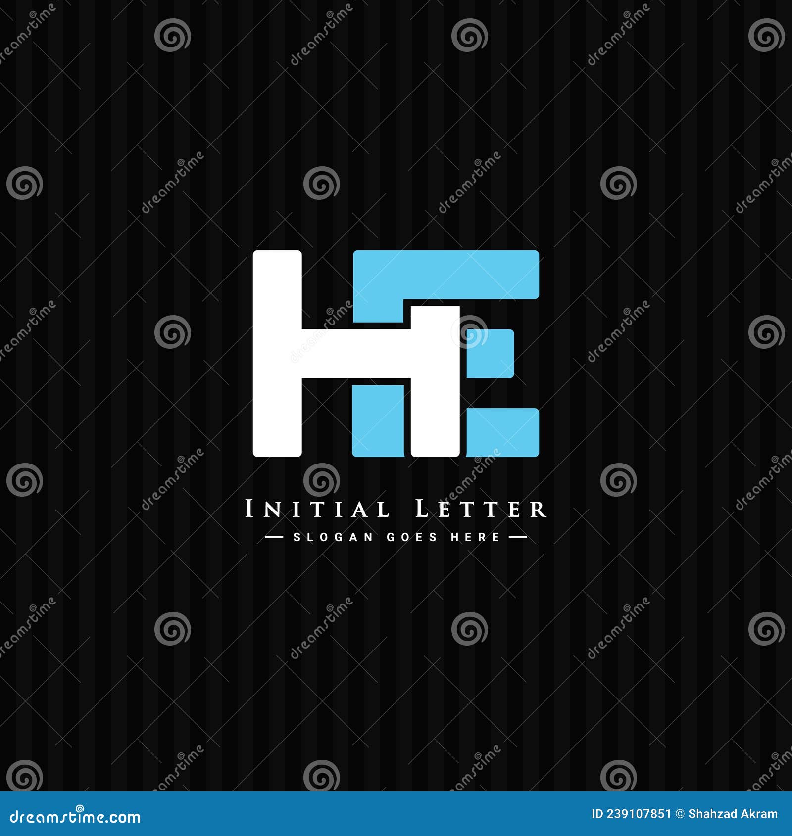 Initial Letter he Logo - Simple Alphabet Logo Stock Vector ...