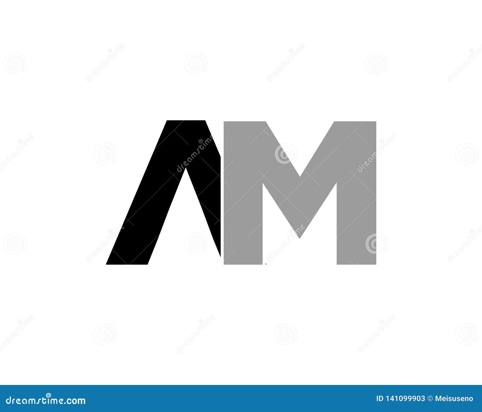 Initial Letter am Logo Template Design Stock Vector - Illustration of ...