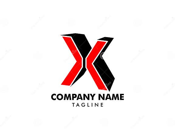Initial Letter X Logo Template Design Stock Vector - Illustration of ...
