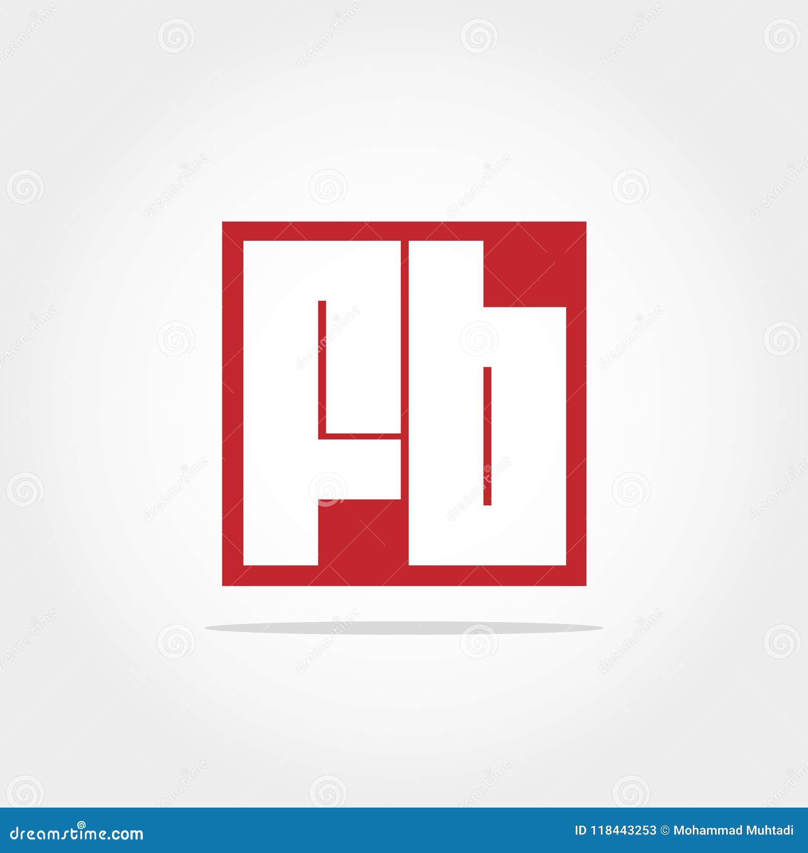 Initial Letter FB Logo Template Vector Design Stock Vector ...