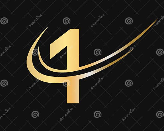 Initial 1 Letter Logo Vector Template. Swoosh Letter 1 Logotype Design ...