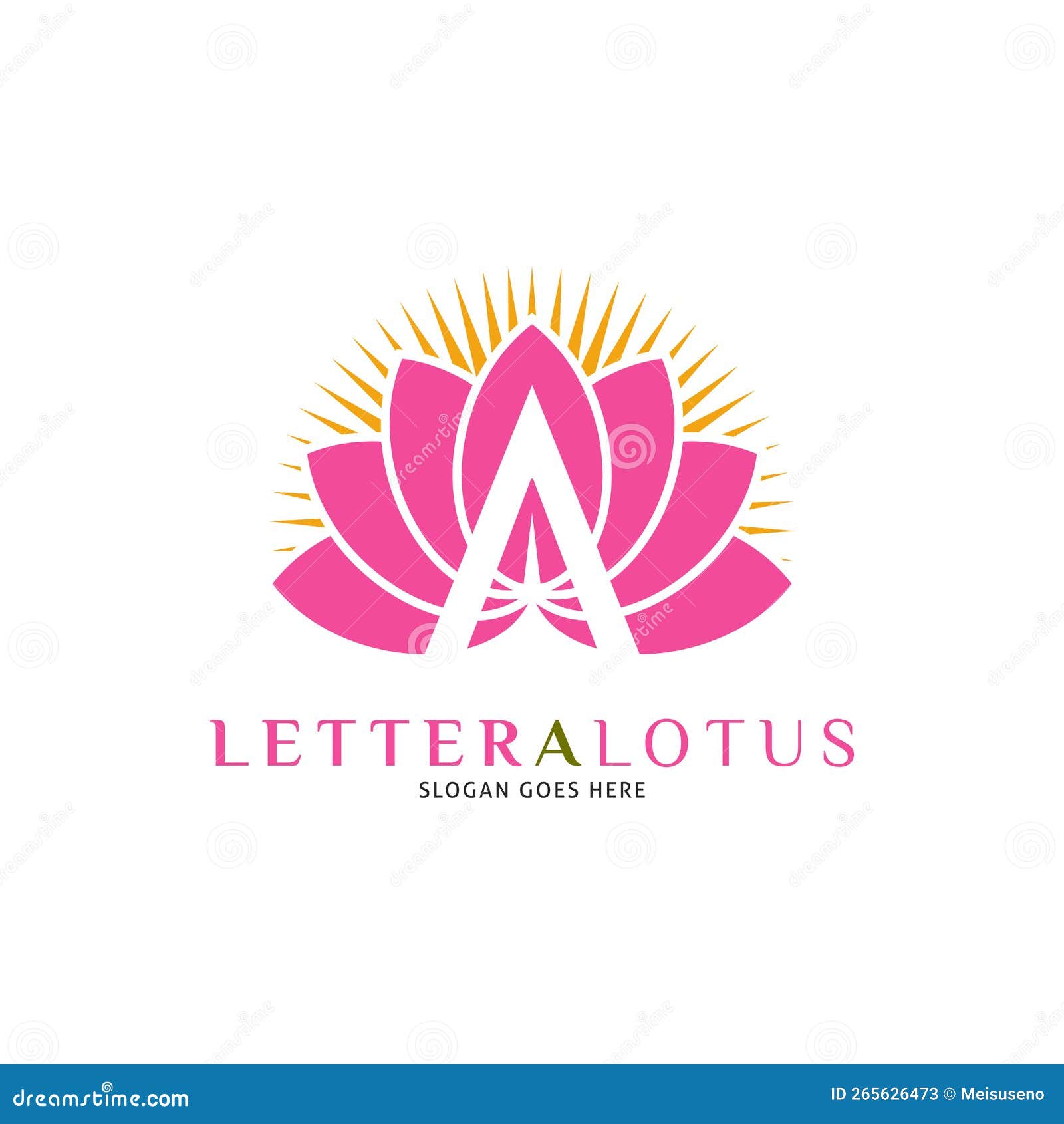 Initial Letter a Lotus Icon Vector Logo Template Illustration Design ...