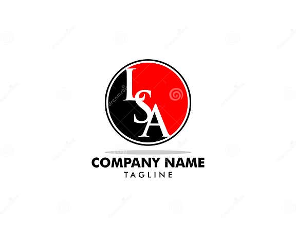 Initial Letter LSA Logo Template Design Stock Vector - Illustration of ...