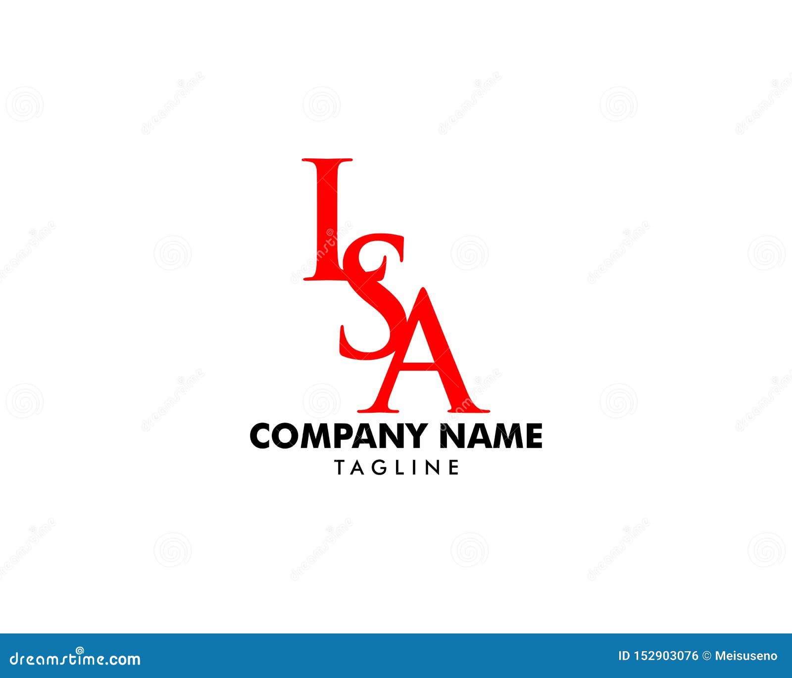 Initial Letter LSA Logo Template Design Stock Vector - Illustration of ...