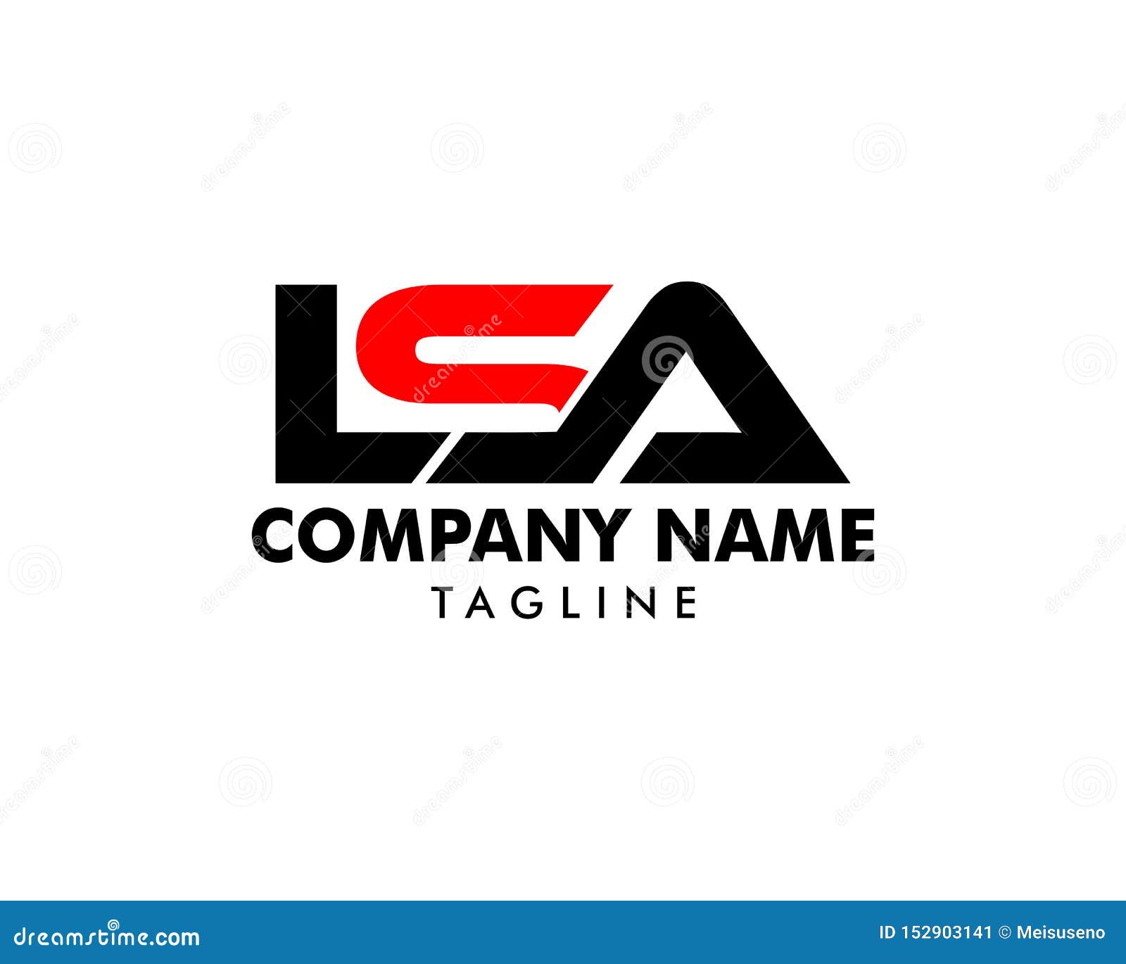 Initial Letter LSA Logo Template Design Stock Vector - Illustration of ...